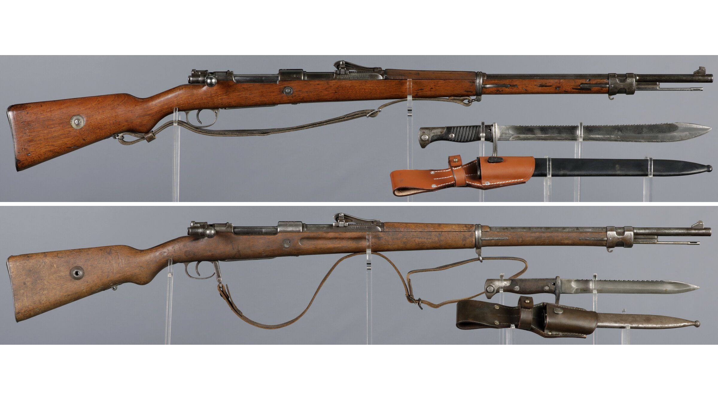 Two World War I Era German Military Rifles with Bayonets | Rock Island ...