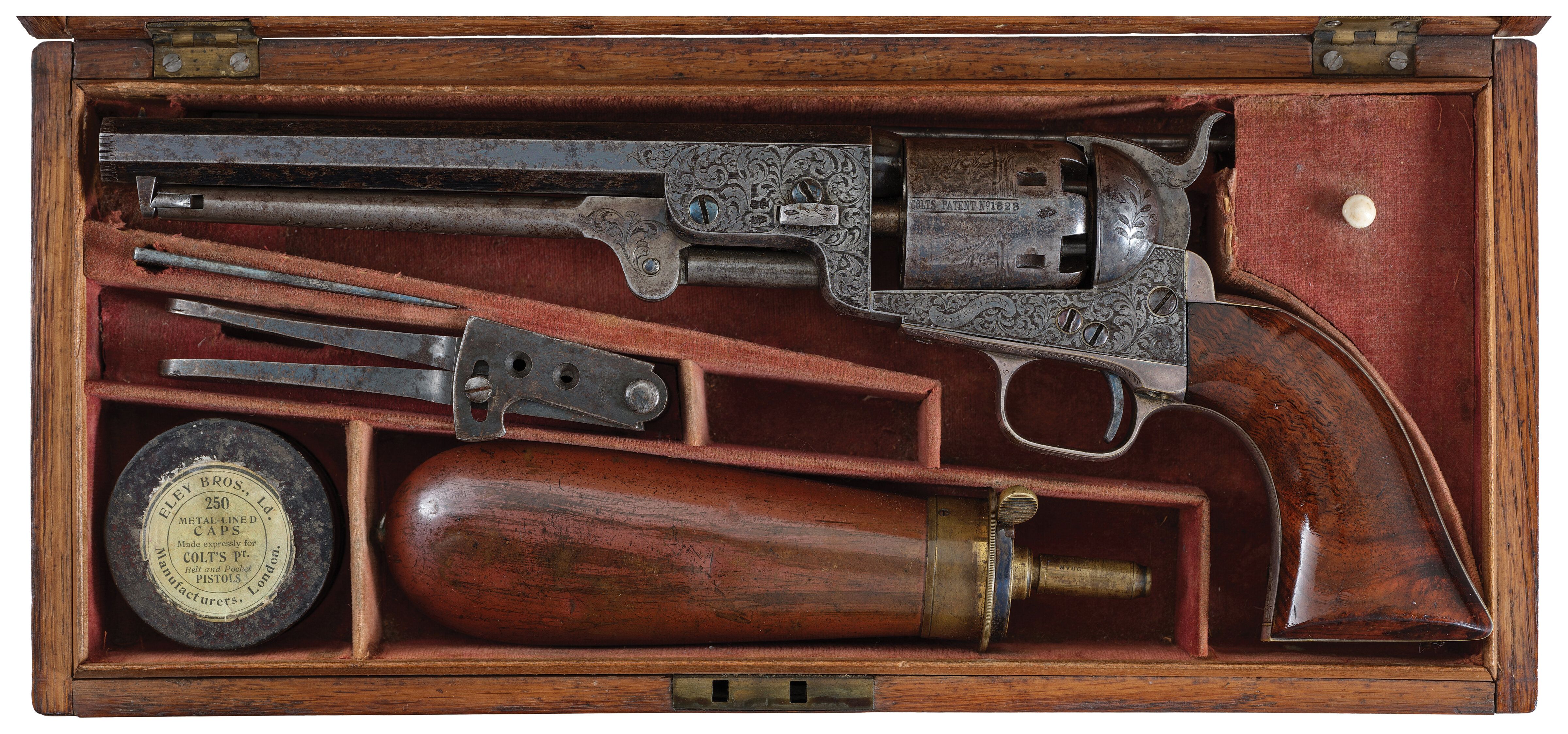 Cased Samuel Colt Presentation Colt Model 1851 Navy Revolver | Rock ...