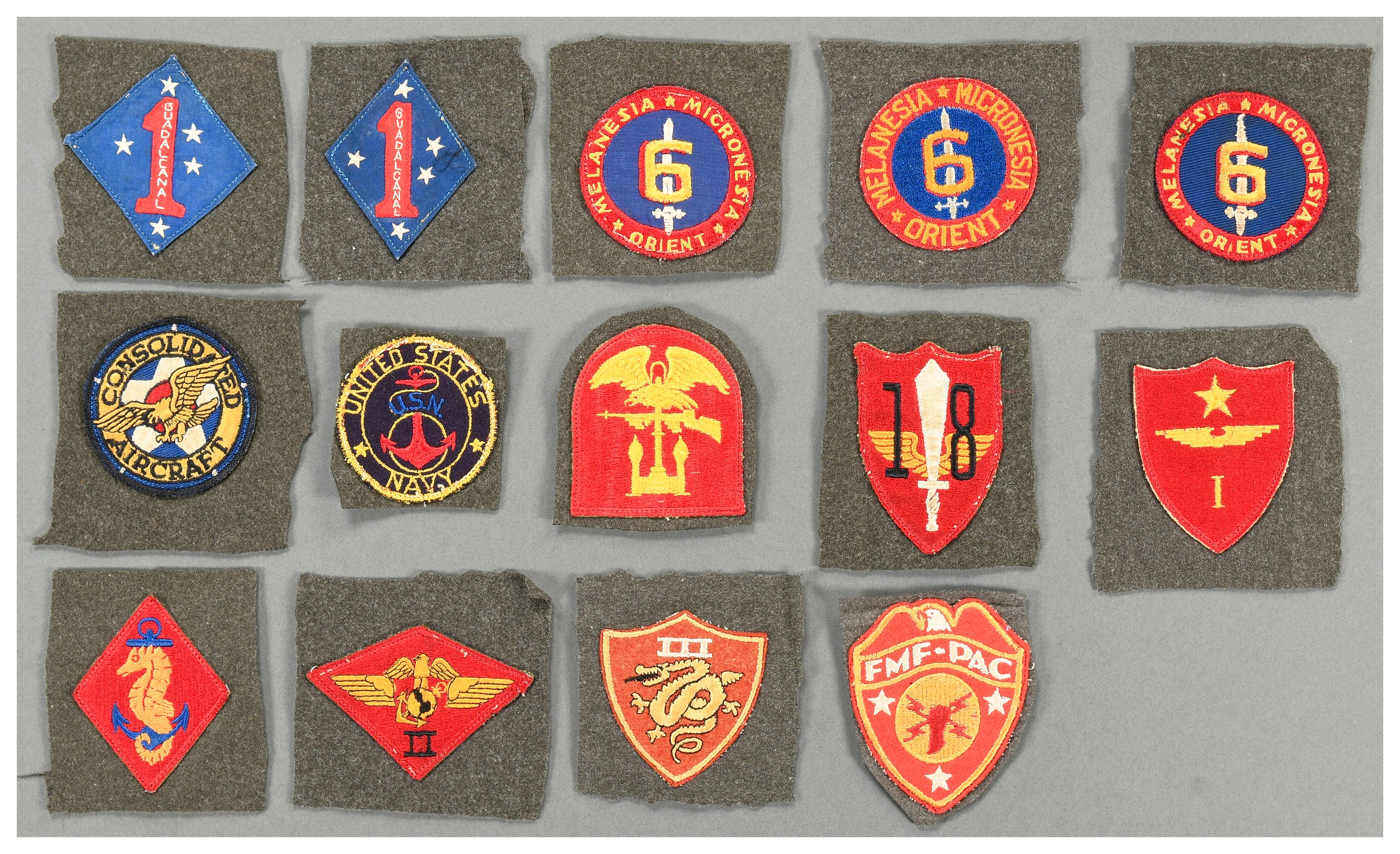 Grouping of Fourteen U.S. Military Patches, Primarily USMC | Rock ...