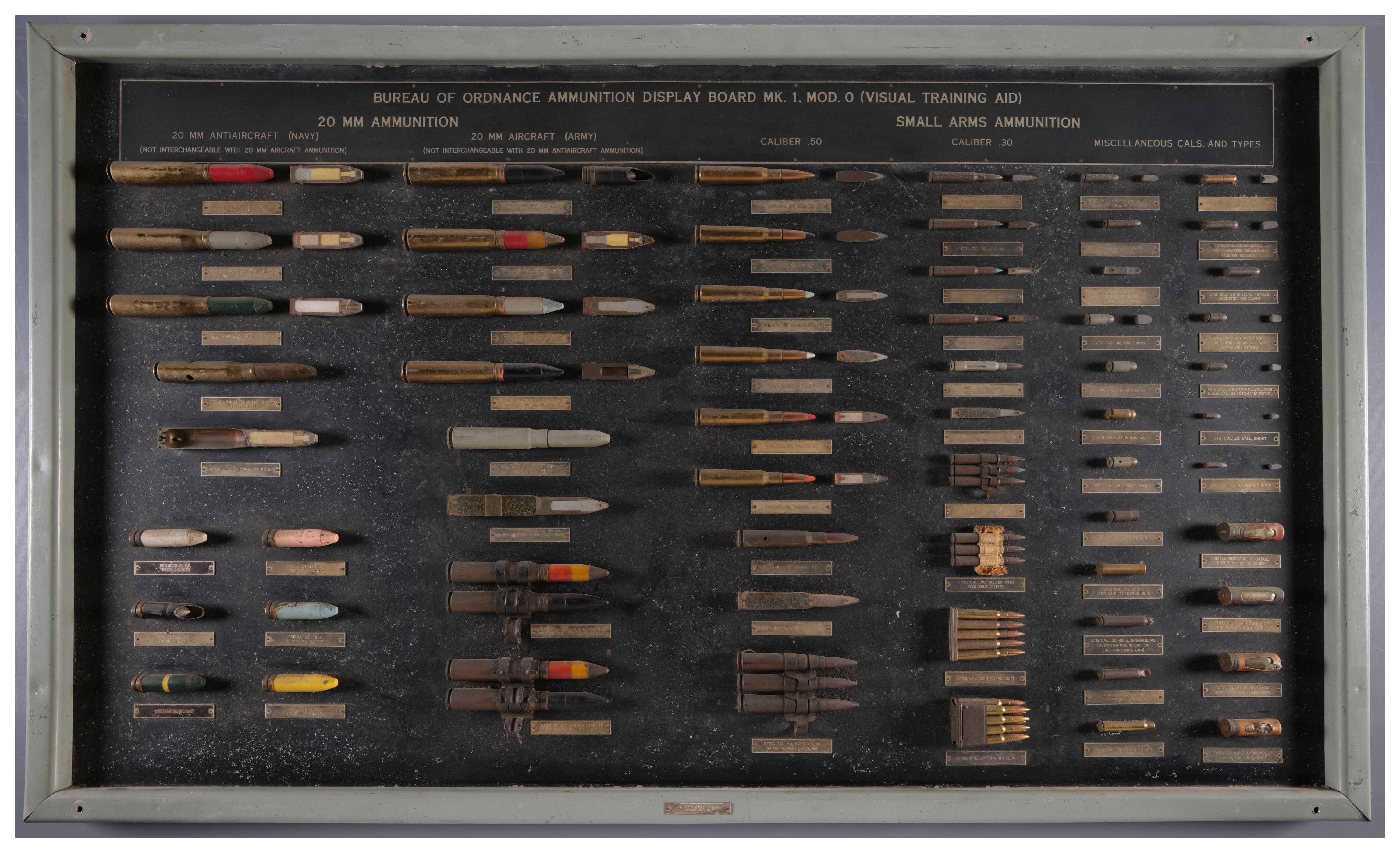 U.S. Bureau of Ordnance Ammunition Display Board | Rock Island Auction