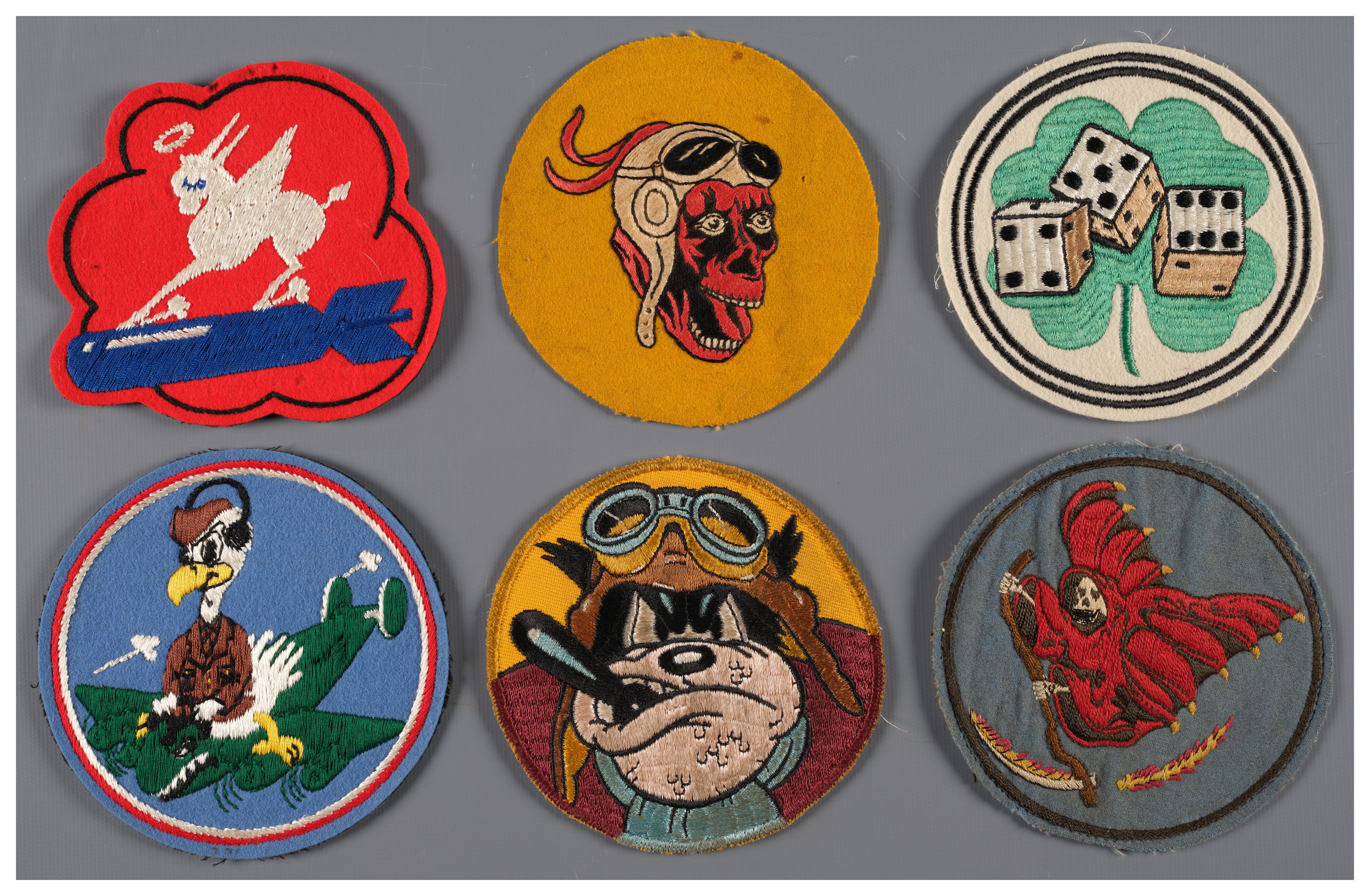 Six World War II Bomb Squadron Aviation Patches | Rock Island Auction