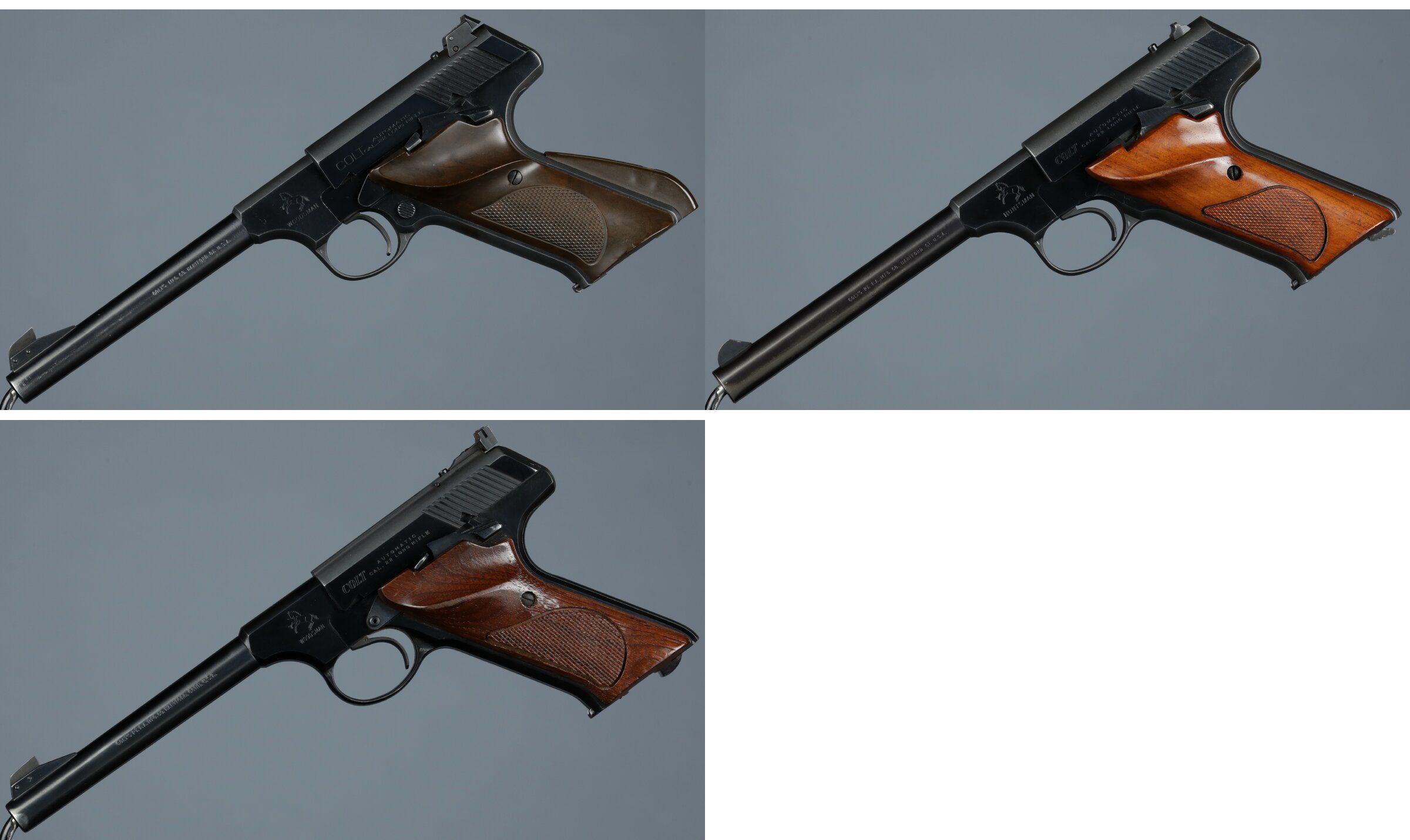 Three Colt .22 Rimfire Semi-Automatic Target Pistols | Rock Island Auction