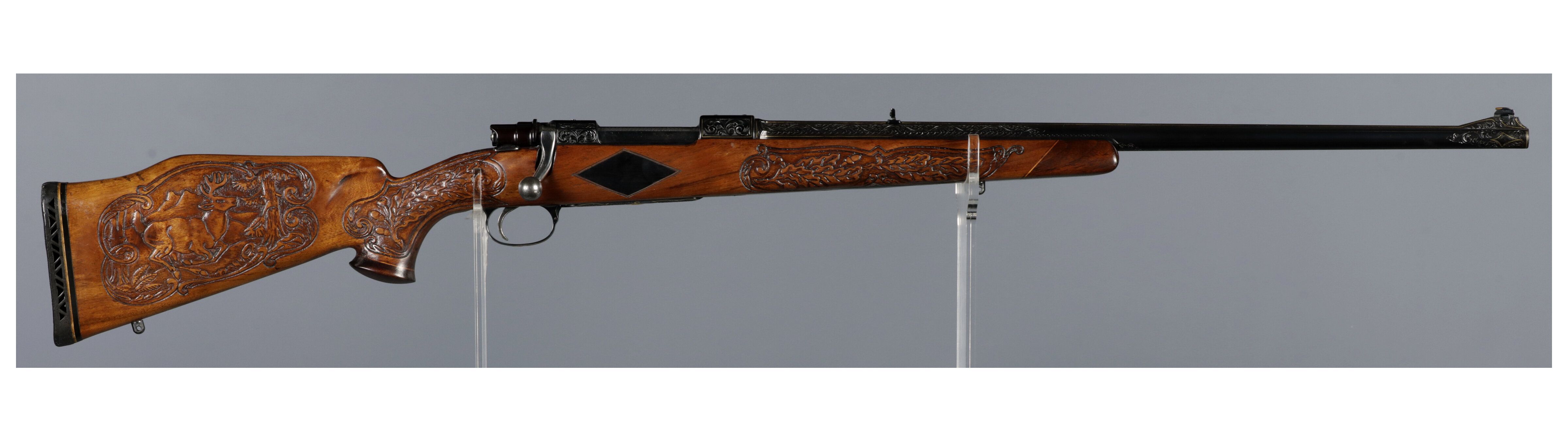 Engraved and Gold Inlaid FN Model 98 Bolt Action Sporting Rifle | Rock ...