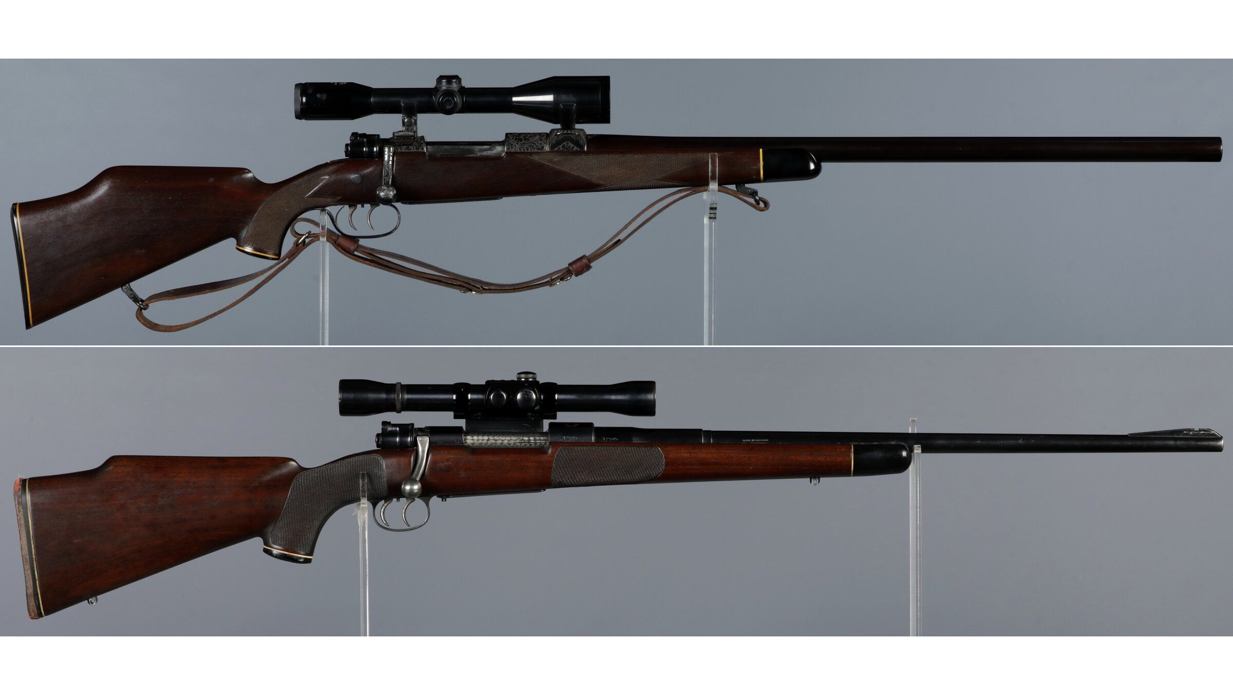 Two Model 98 Sporting Bolt Action Rifles with Scopes | Rock Island Auction