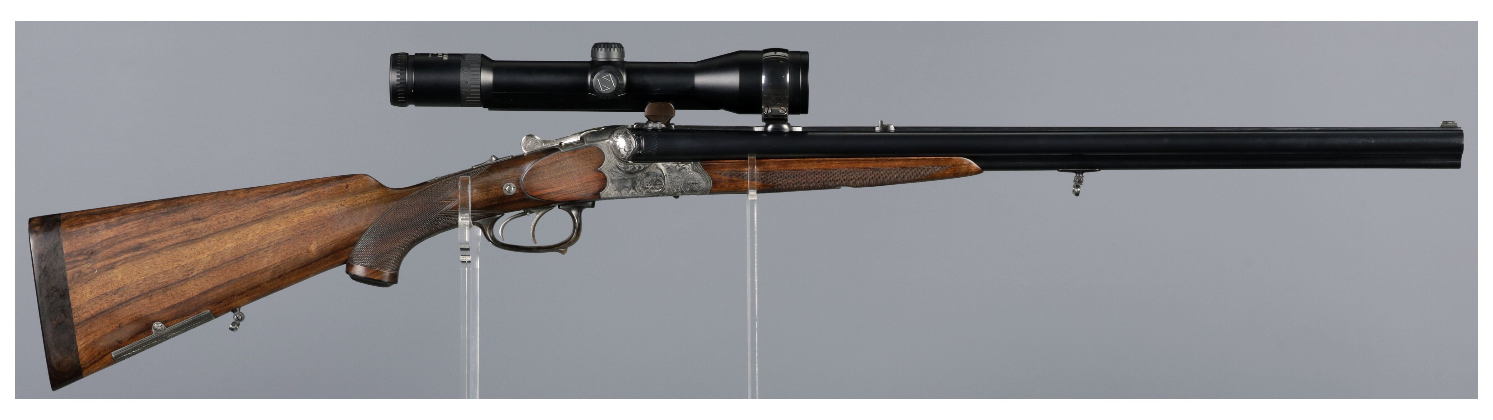 Otto Bennewitz Boxlock Double Rifle Drilling with Zeiss Scope | Rock ...