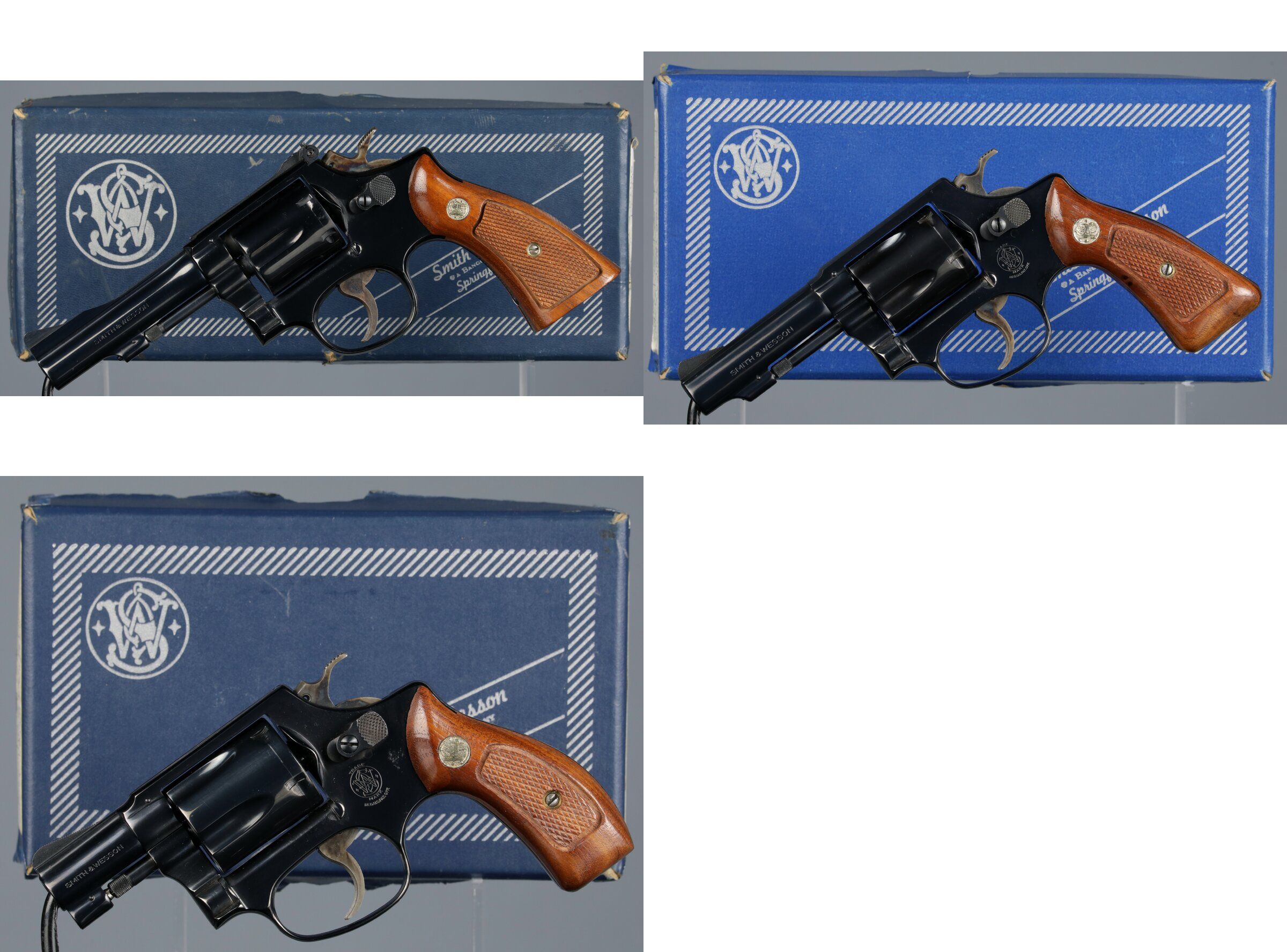 Three Smith & Wesson Double Action Revolvers with Boxes | Rock Island ...