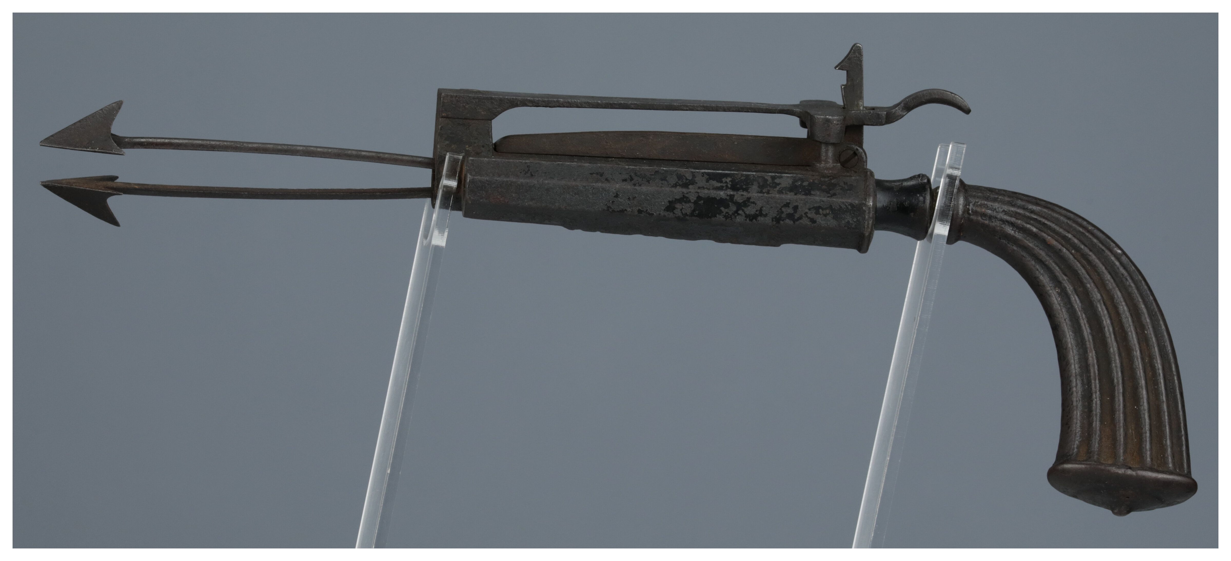 Frederick Reuthe Two Barrel Percussion Trap Gun | Rock Island Auction