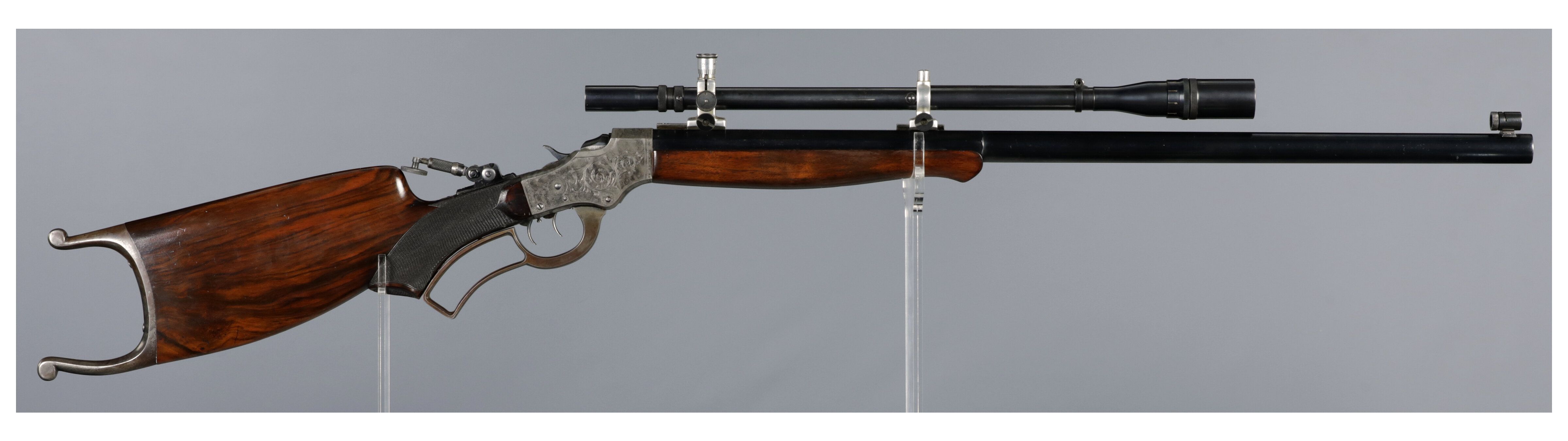 Engraved Stevens Ideal "Walnut Hill" No. 49 Rifle with Scope | Rock ...