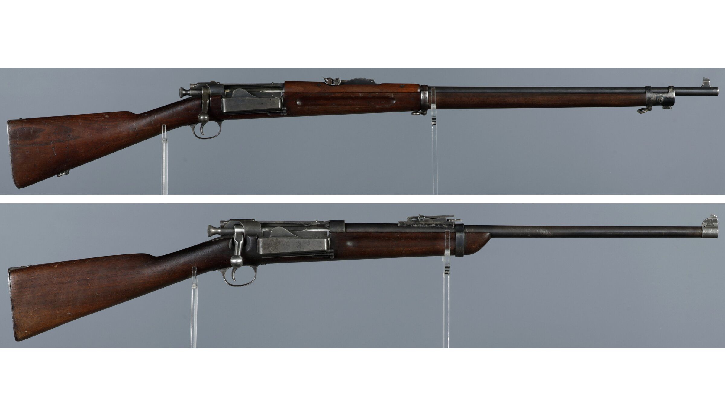 Two U.S. Springfield Krag-Jorgensen Bolt Action Rifles | Rock Island ...
