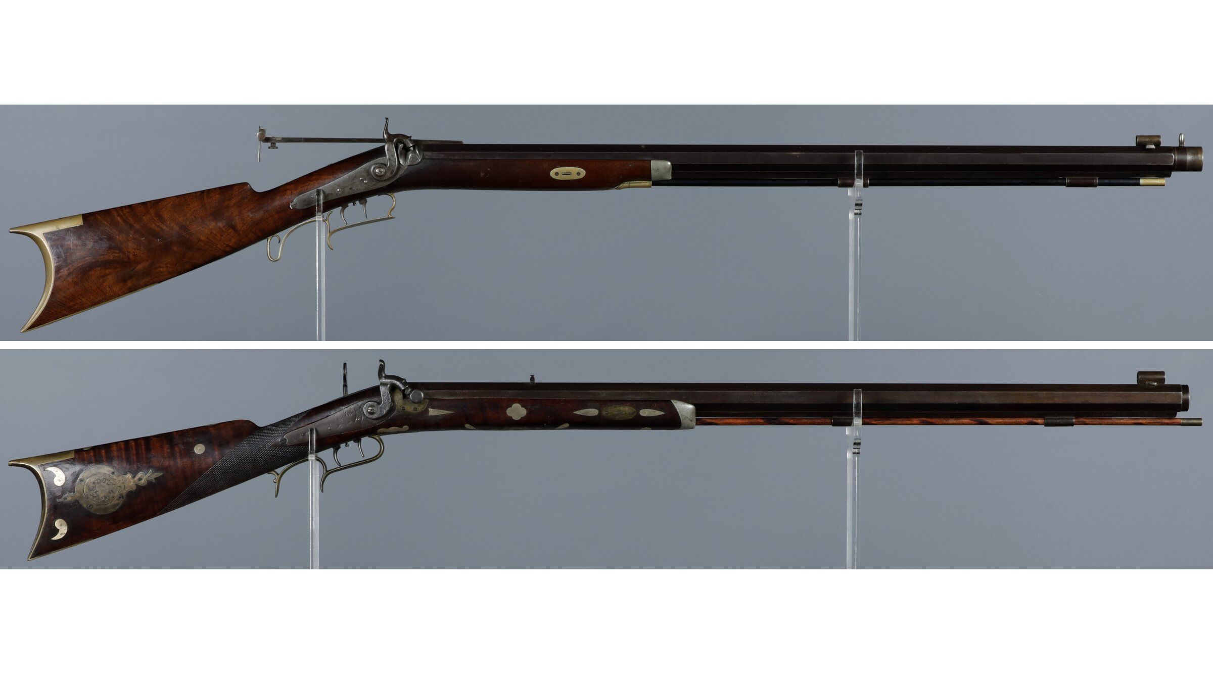 Two American Half-Stock Percussion Rifles | Rock Island Auction