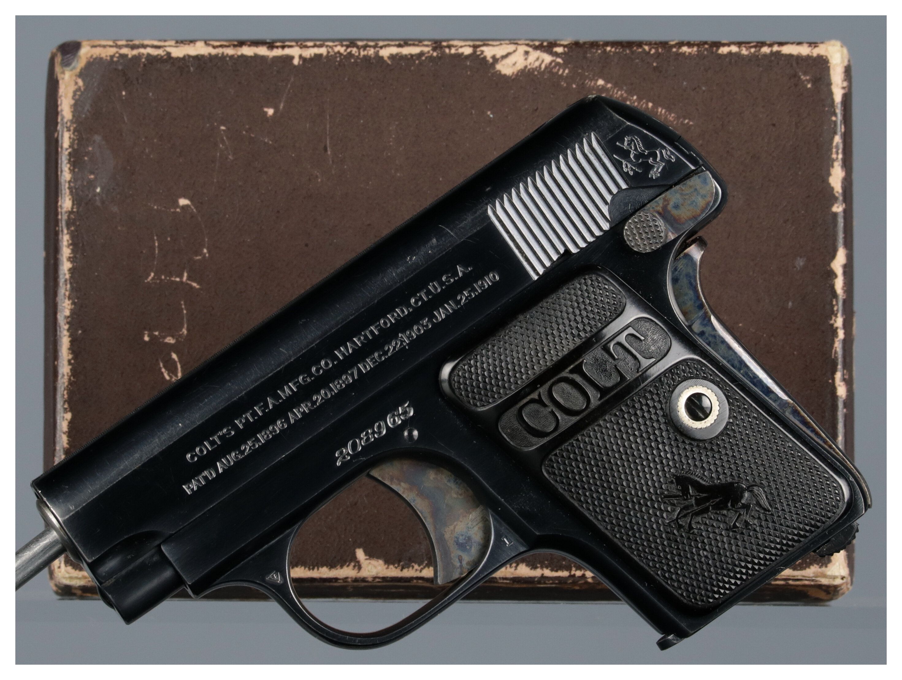 Colt Model 1908 Vest Pocket Semi-Automatic Pistol with Box | Rock ...