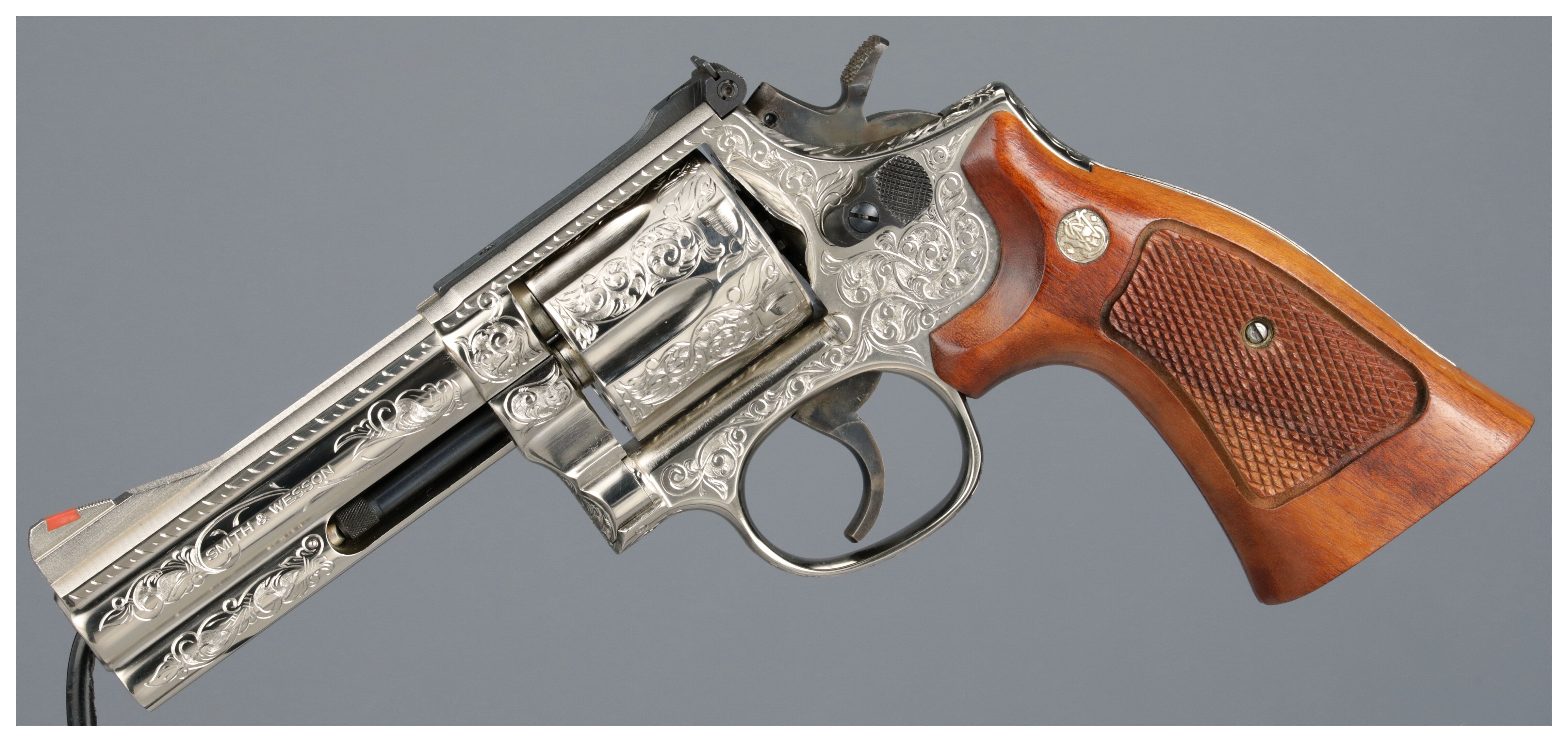 Engraved Smith & Wesson Model 586 Double Action Revolver | Rock Island ...