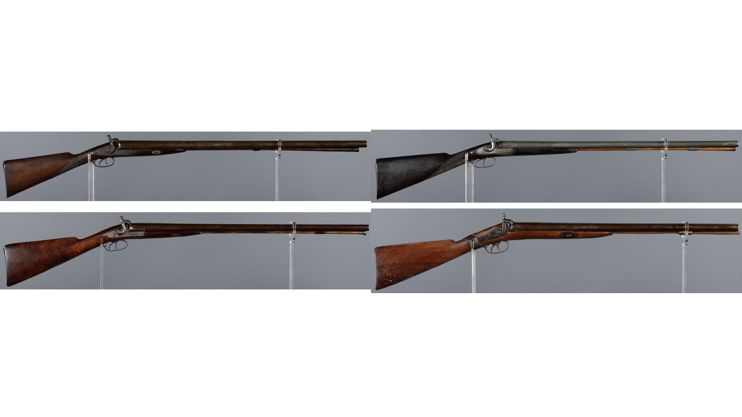 Four British Double Barrel Percussion Shotguns | Rock Island Auction