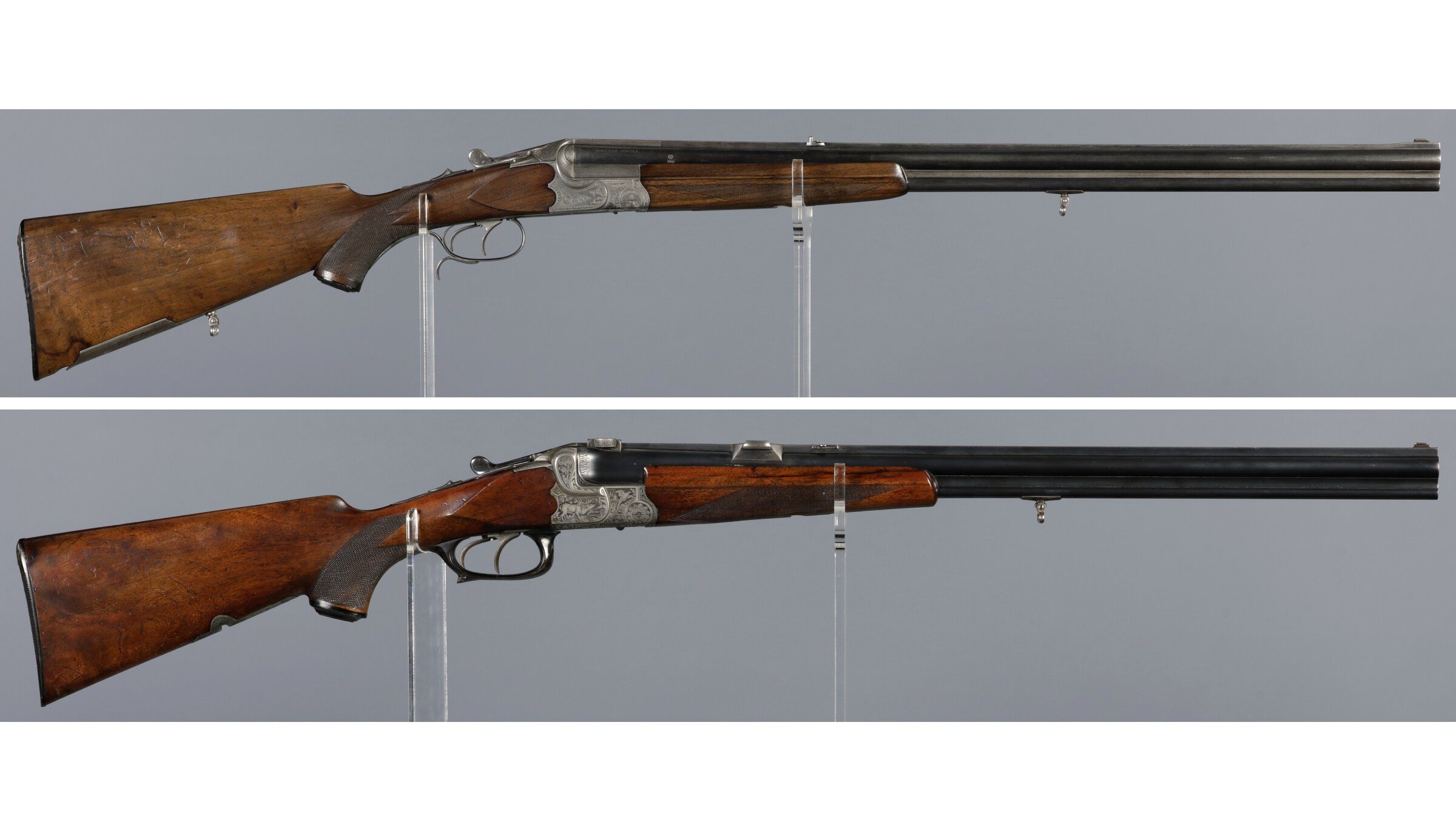 Two Factory Engraved German Over/Under Combination Guns | Rock Island ...
