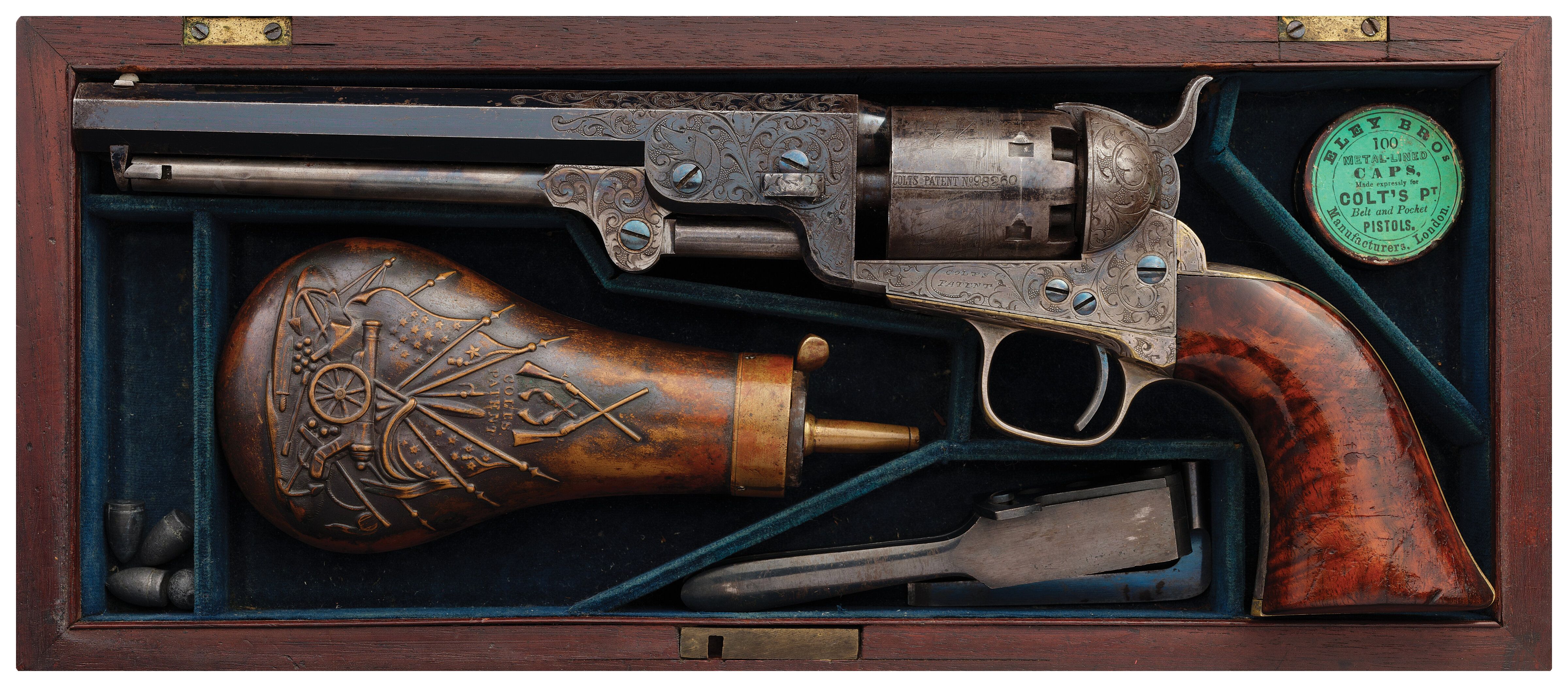 Presentation Cased Factory Engraved Colt 1851 Navy Revolver | Rock ...