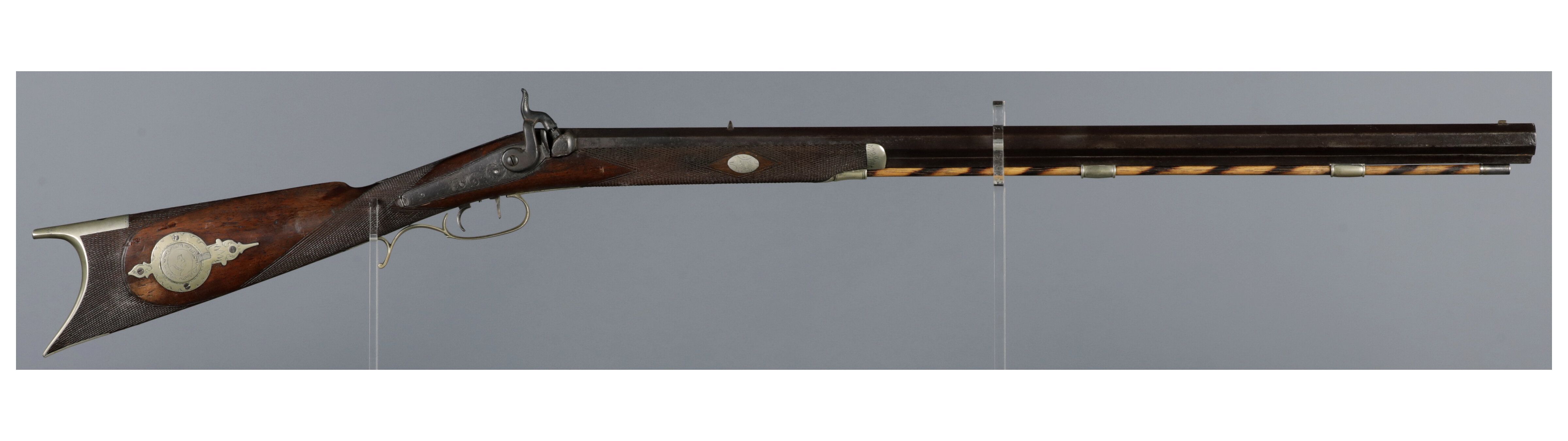Engraved Back Action Percussion Half-Stock Rifle | Rock Island Auction