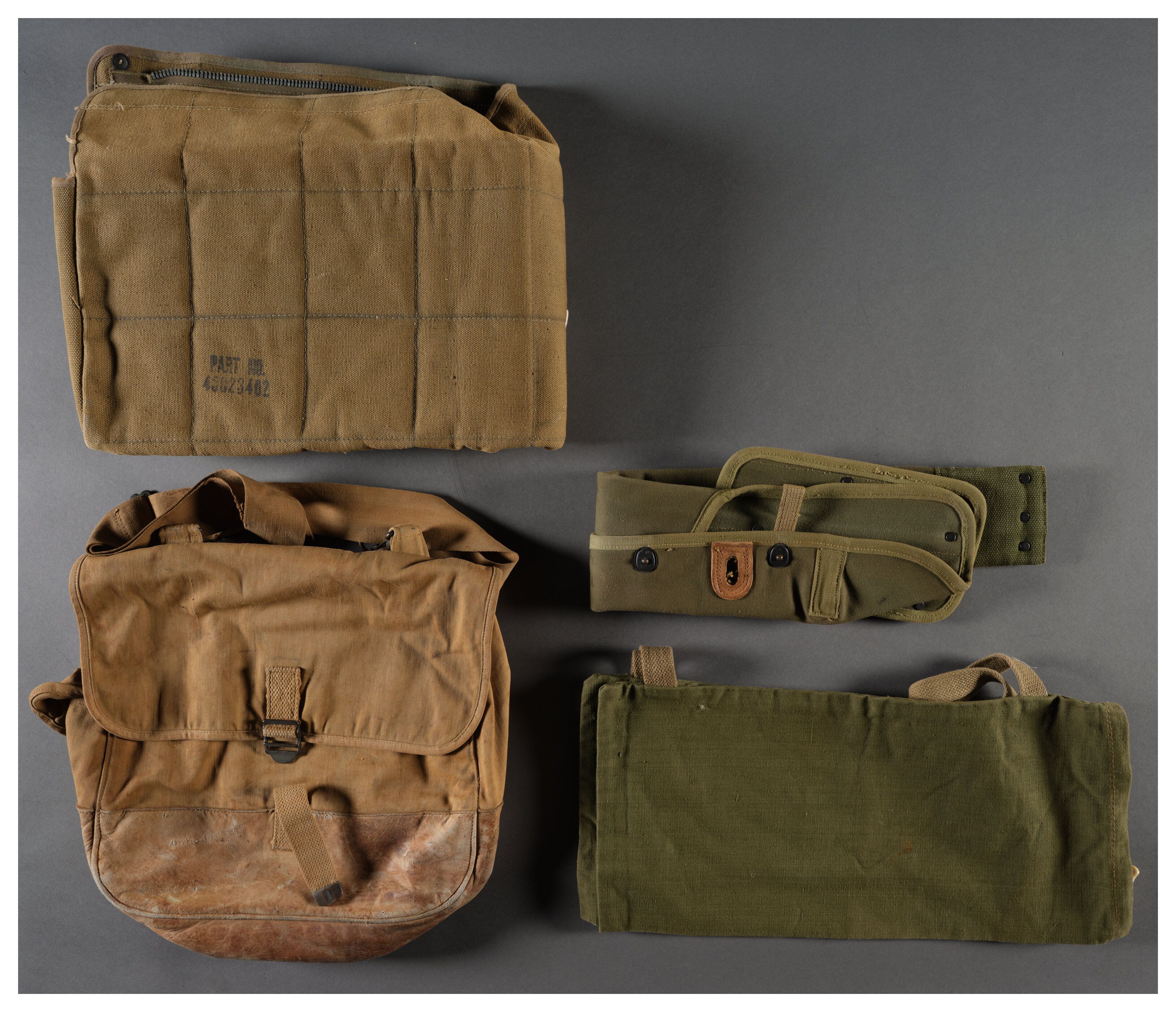Grouping of Assorted Military Canvas Gear | Rock Island Auction