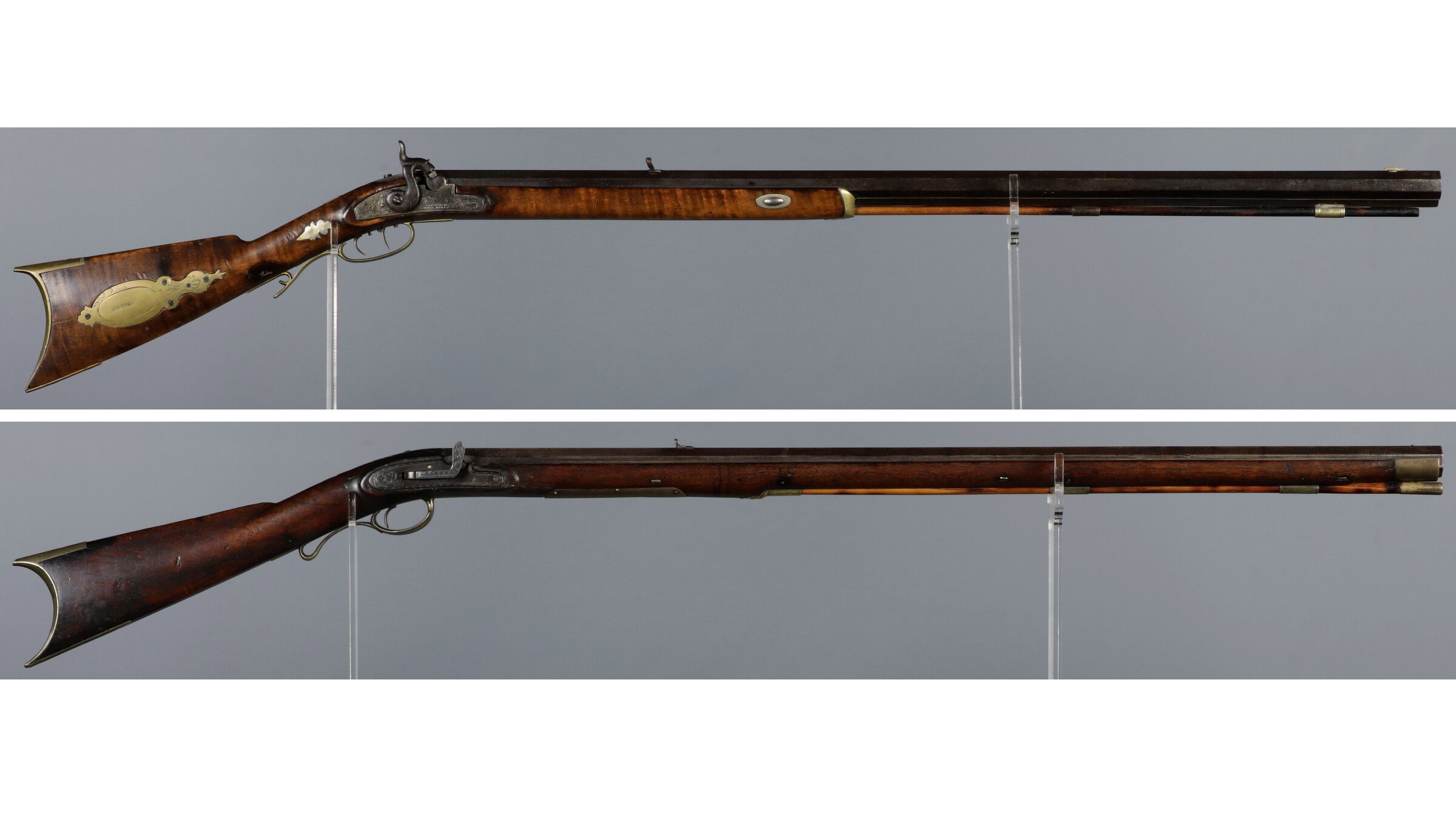 Two Antique American Muzzleloading Percussion Rifles | Rock Island Auction