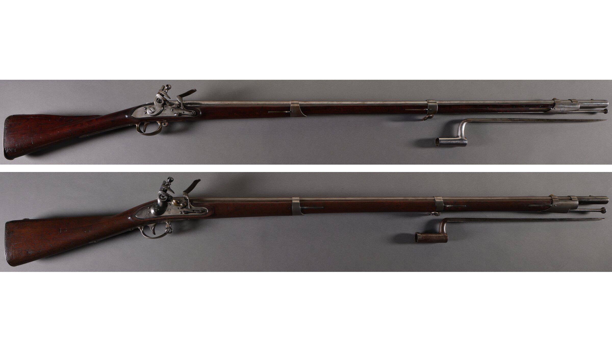 Two U.S. Flintlock Muskets with Bayonets | Rock Island Auction