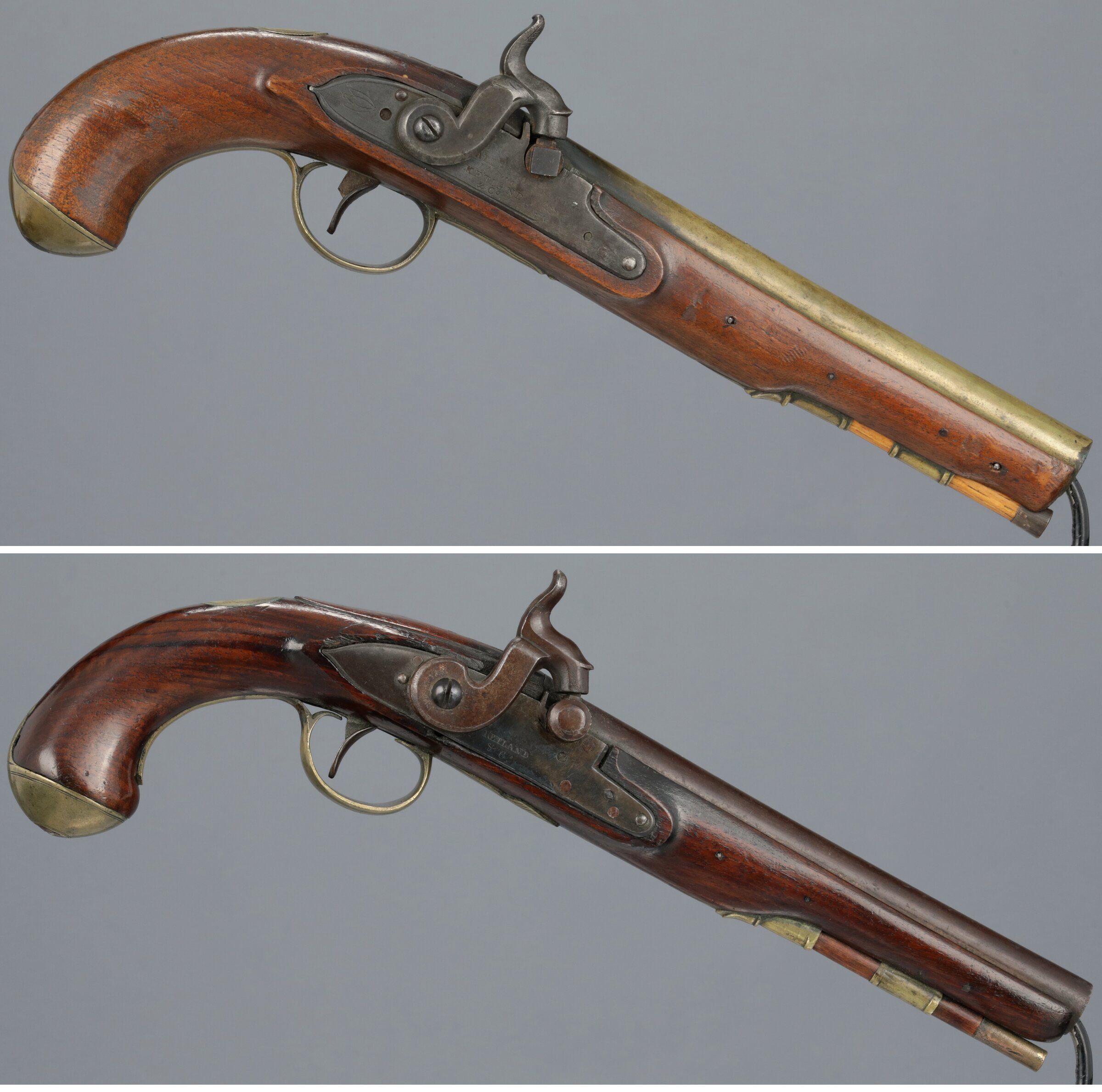 Two English Percussion Conversion Pistols | Rock Island Auction