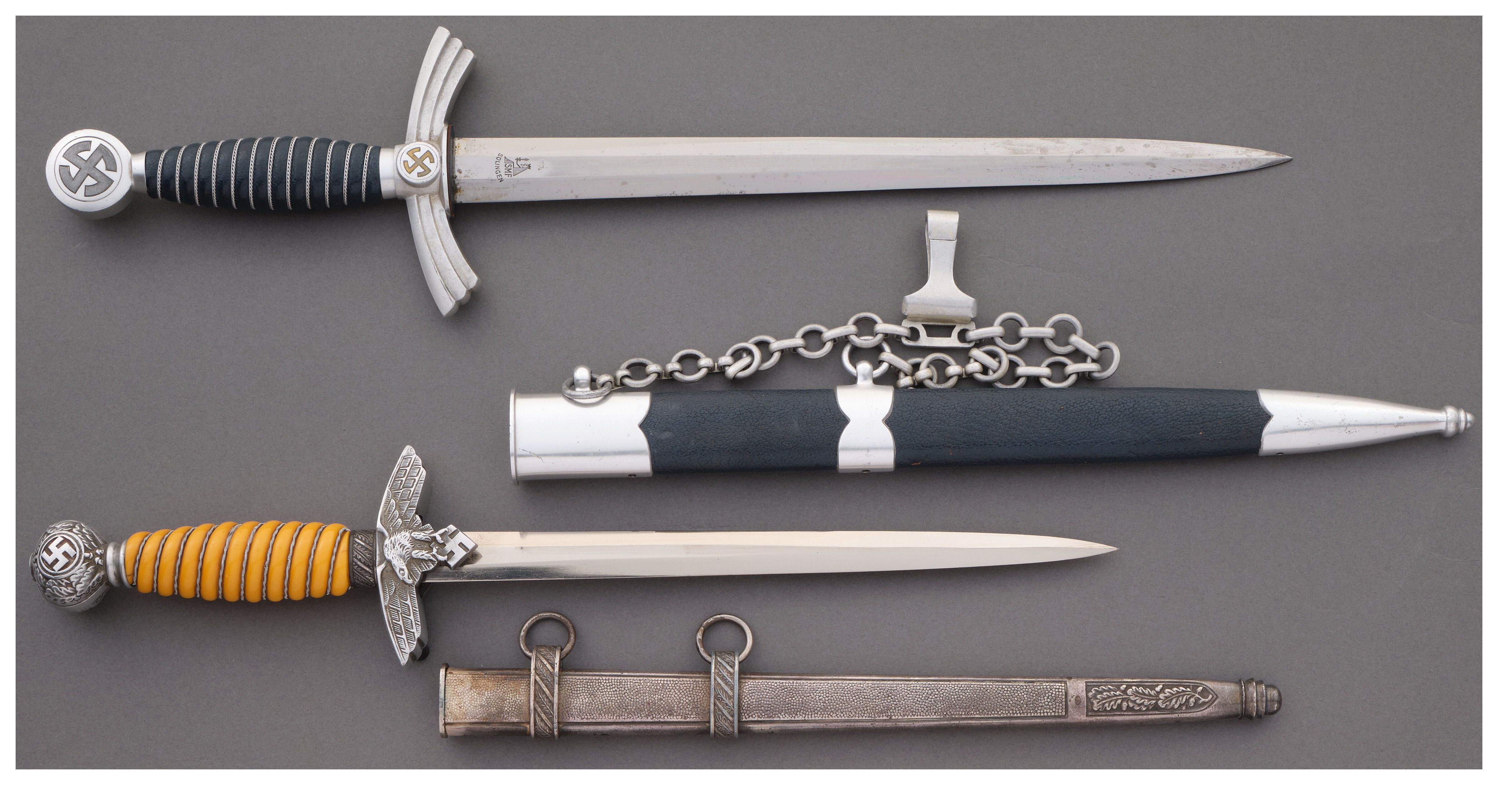 Two German Luftwaffe Pattern Dress Daggers with Sheaths | Rock Island ...