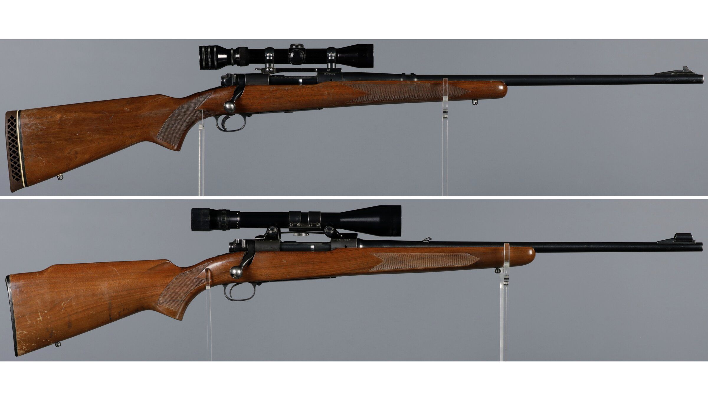 Two Pre-64 Winchester Model 70 Bolt Action Rifles with Scopes | Rock ...