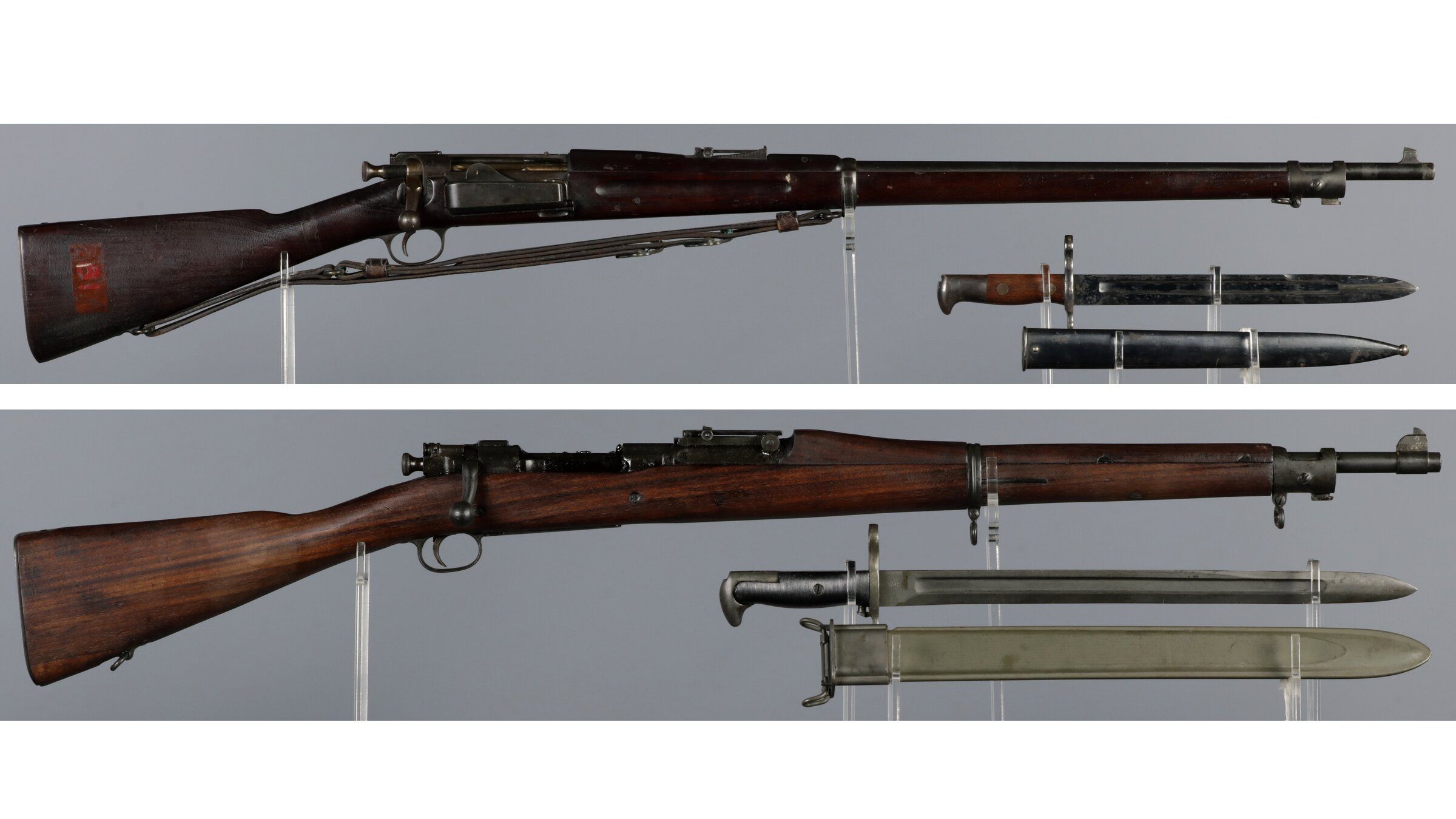 Two U.S. Springfield Military Rifles with Bayonets | Rock Island Auction