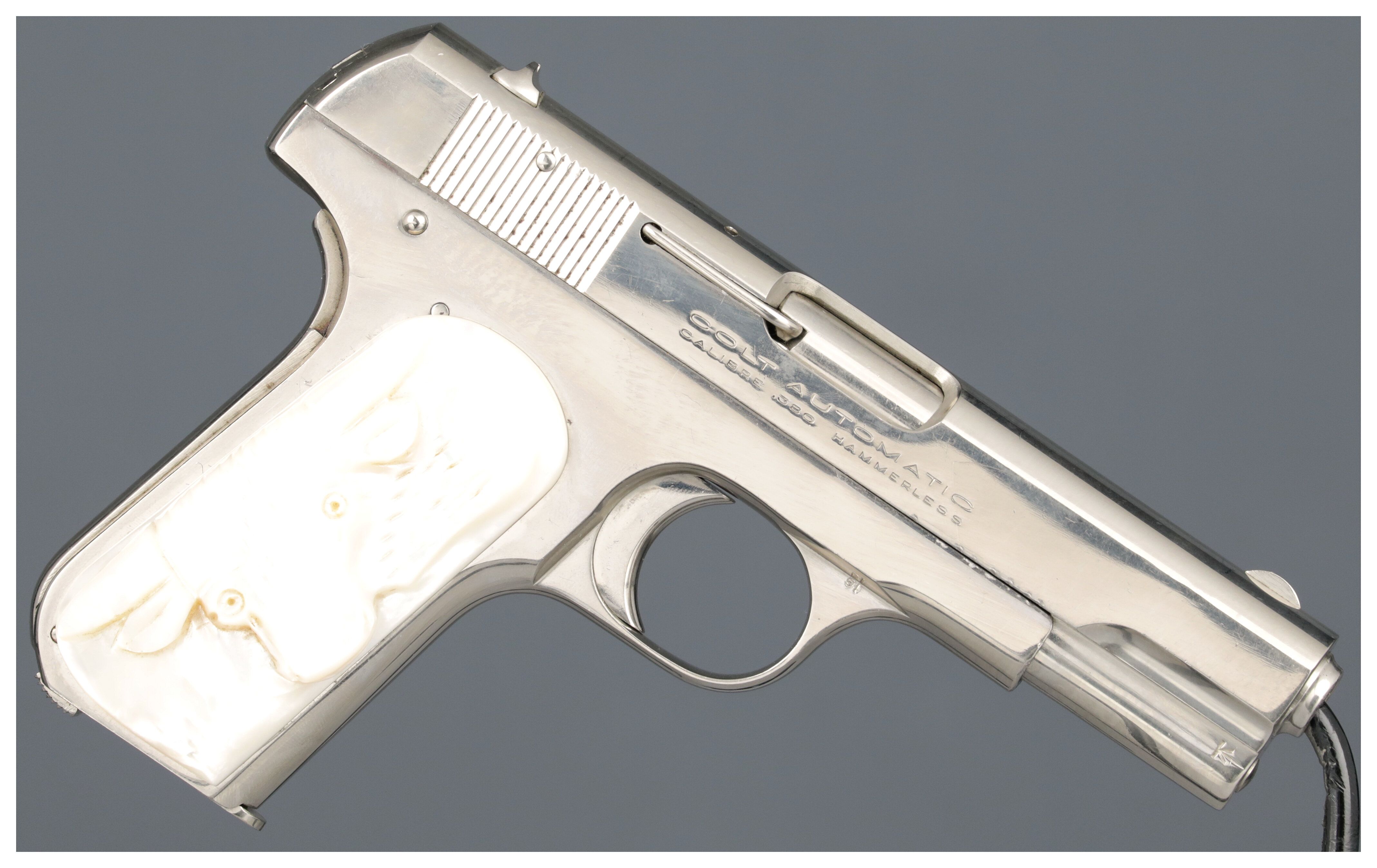 Colt Model 1908 Pocket Hammerless Pistol with Pearl Grips | Rock Island ...
