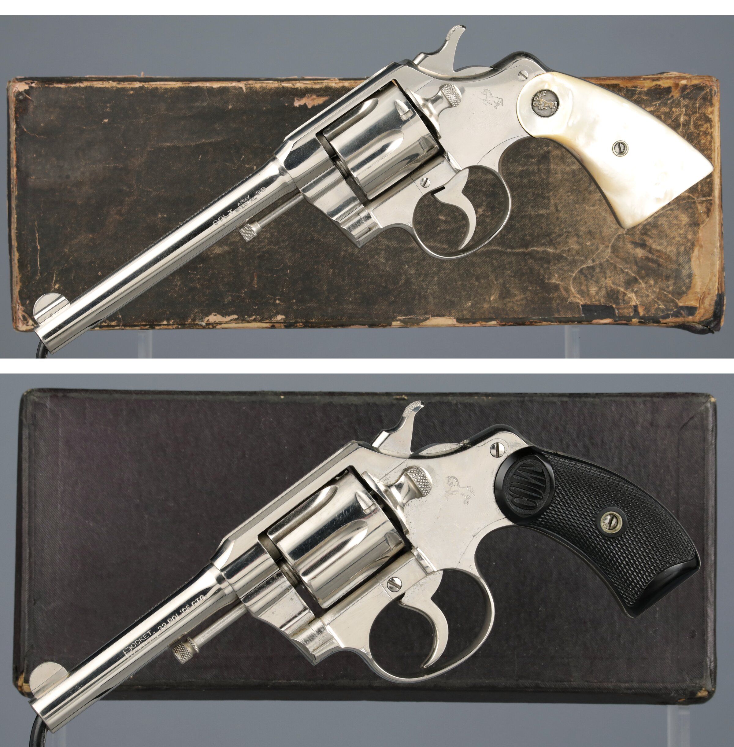 Two Colt Double Action Revolvers with Boxes | Rock Island Auction