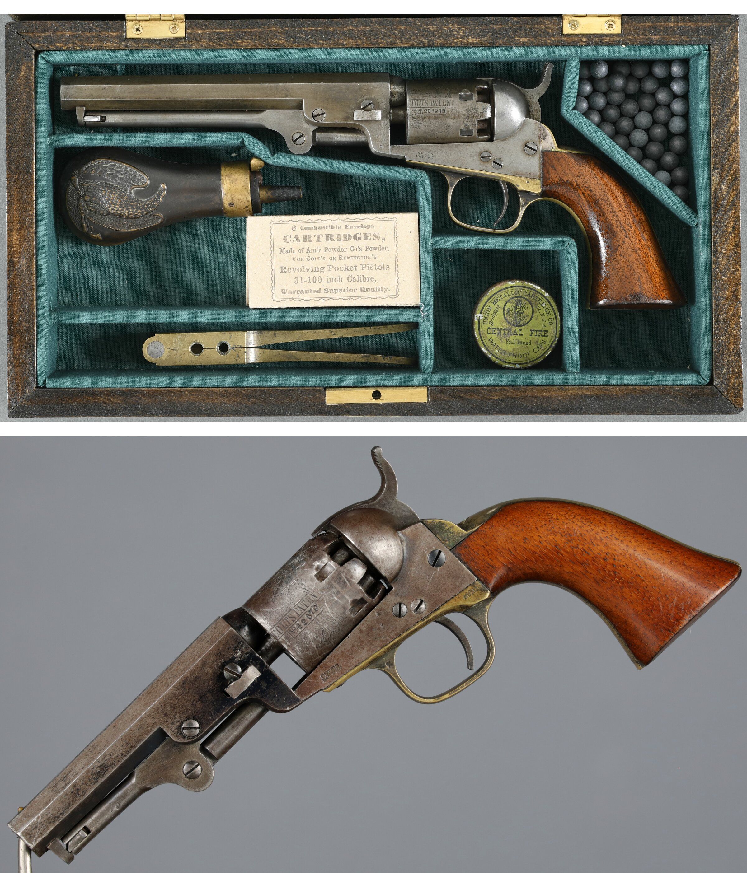 Two Colt Model 1849 Pocket Percussion Revolver | Rock Island Auction