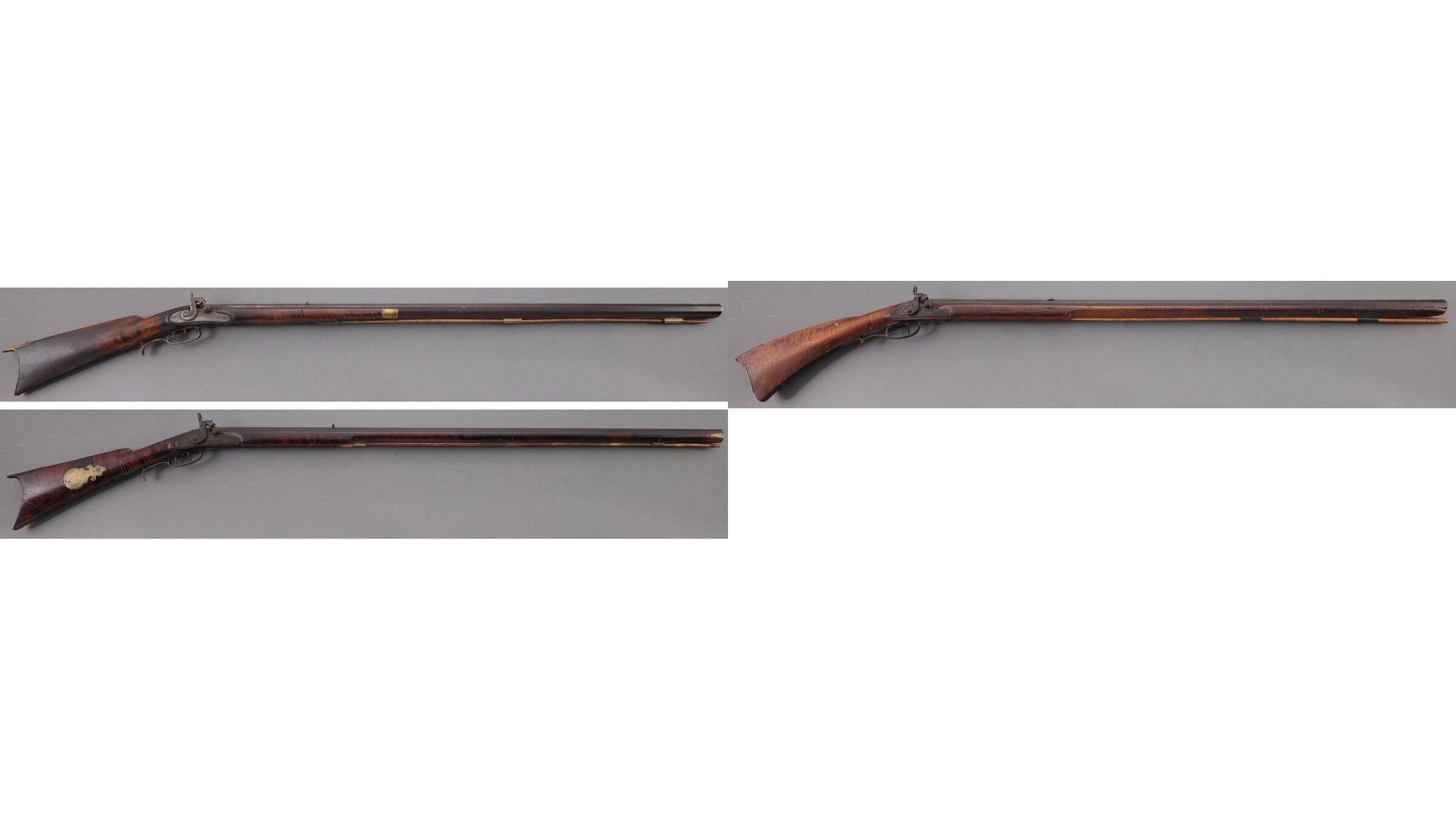 Three Percussion American Long Rifles | Rock Island Auction