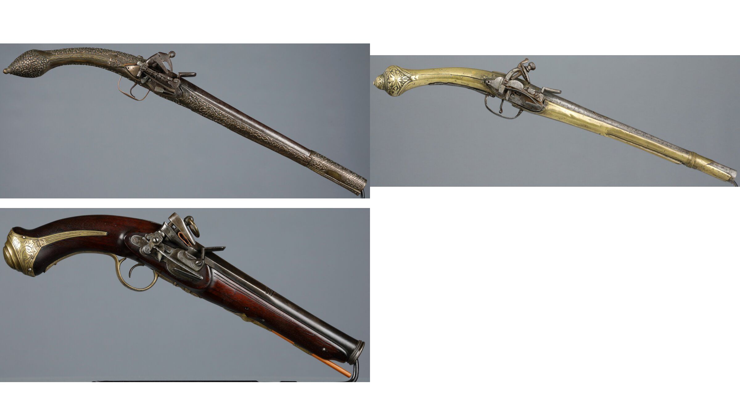 Three Ornate Miquelet Pistols | Rock Island Auction