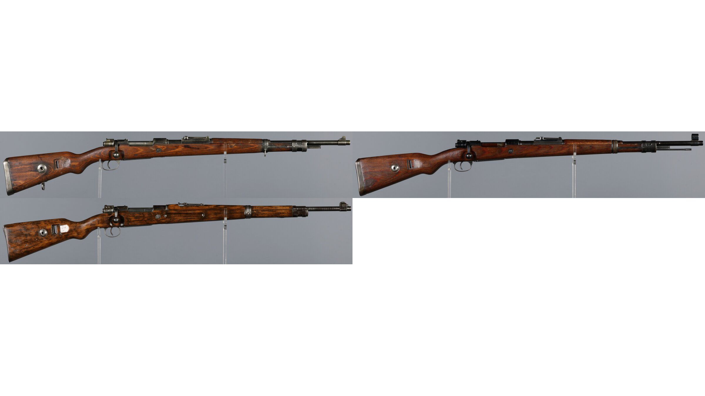 Three German Military 98 Mauser Pattern Bolt Action Short Rifles | Rock ...