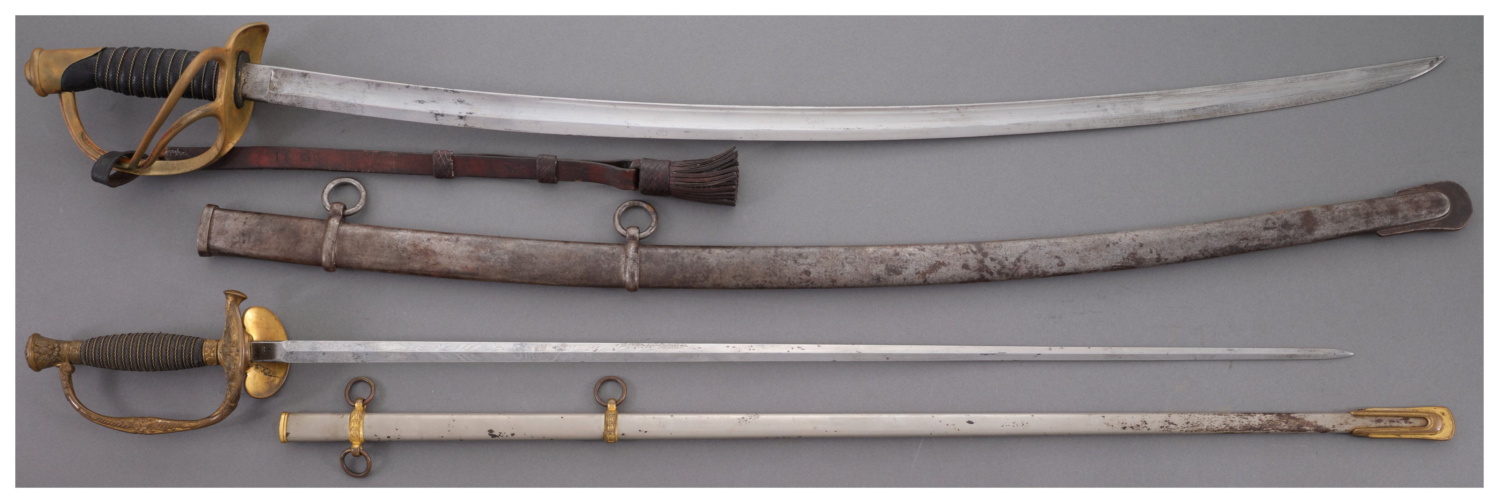 Two U.S. Military Swords with Scabbards | Rock Island Auction