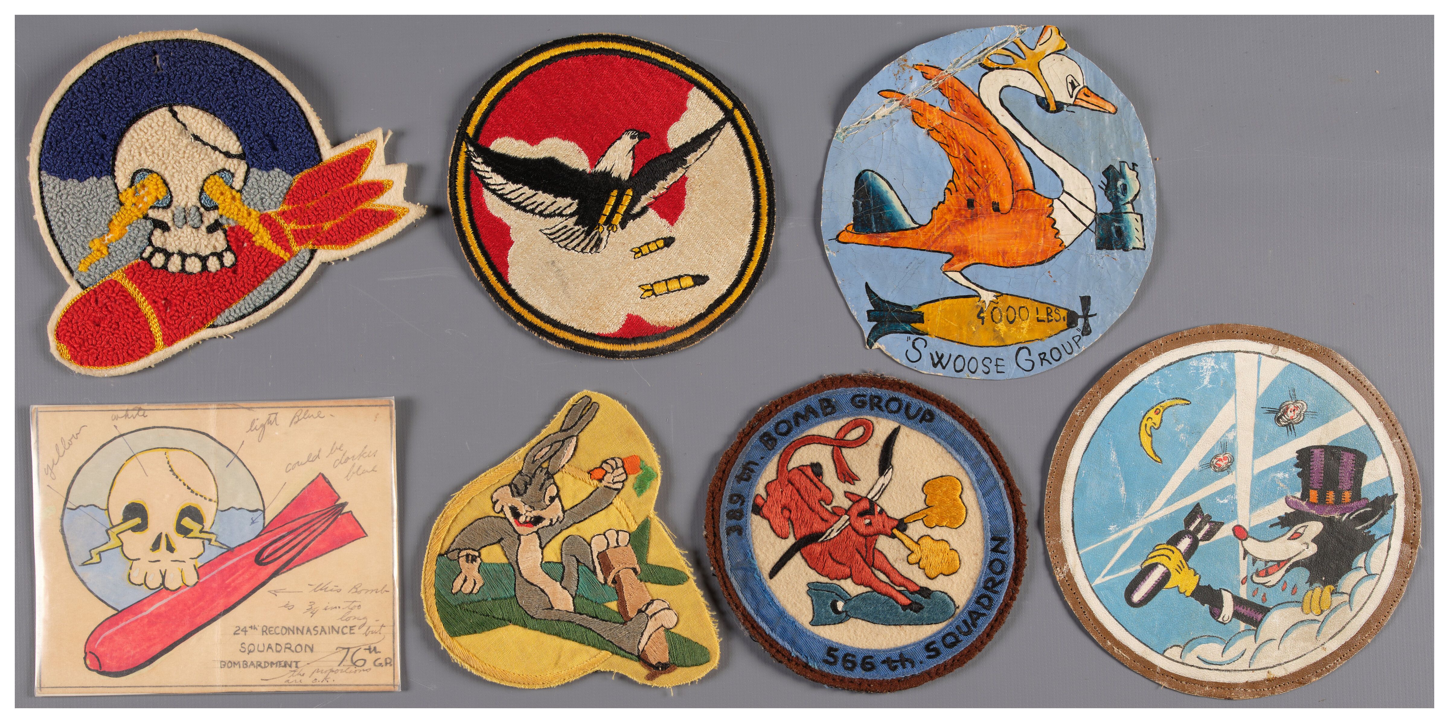 Six World War II Bomb Group Aviation Patches | Rock Island Auction