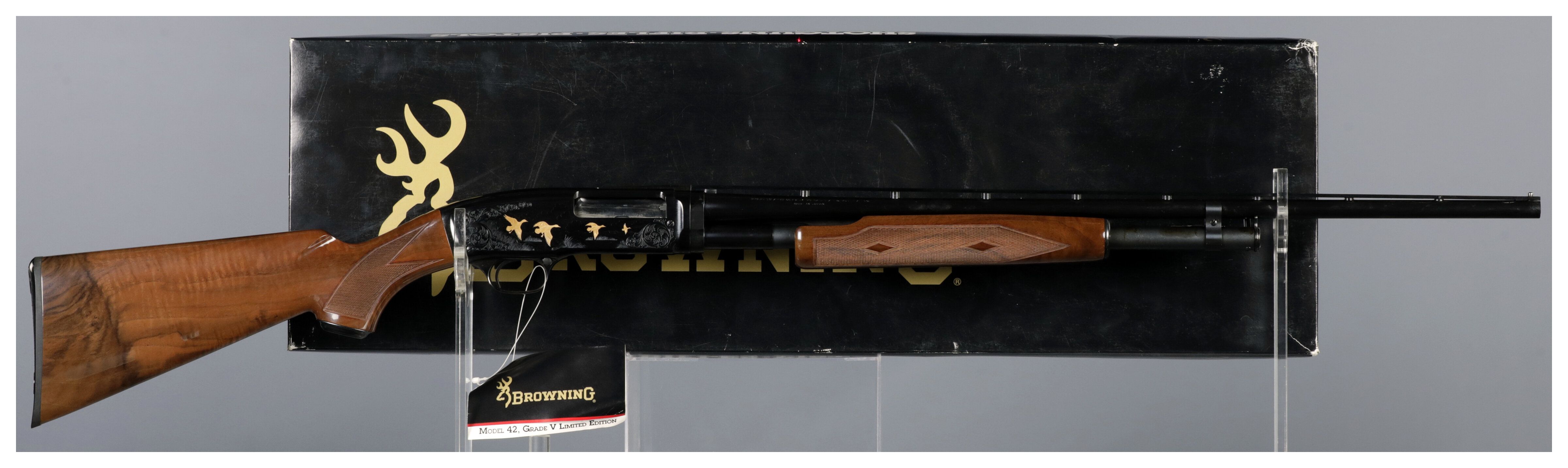 Factory Engraved Browning Model 42 Grade V Slide Action Shotgun | Rock ...