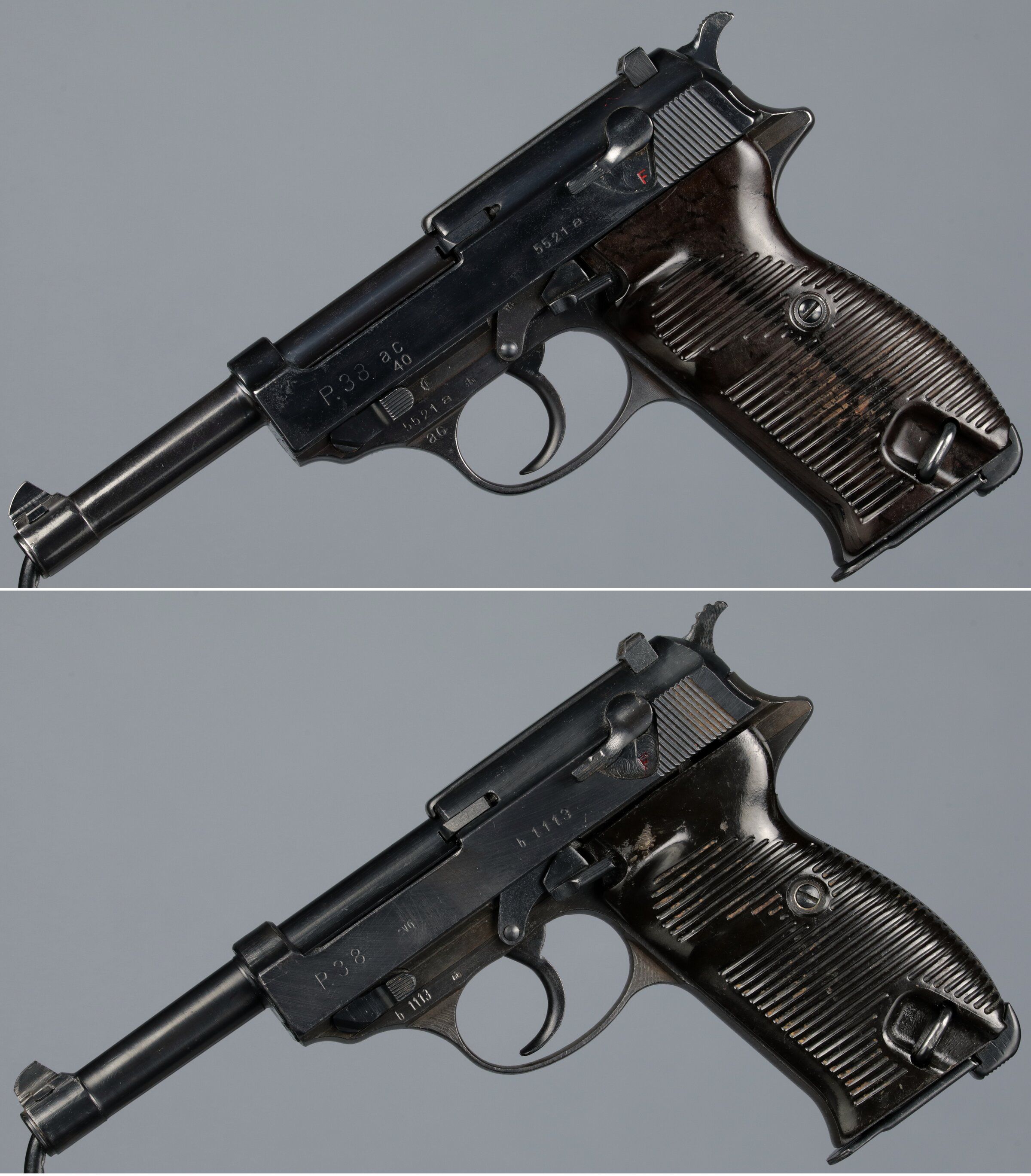 Two World War II Era German P.38 Semi-Automatic Pistols | Rock Island ...