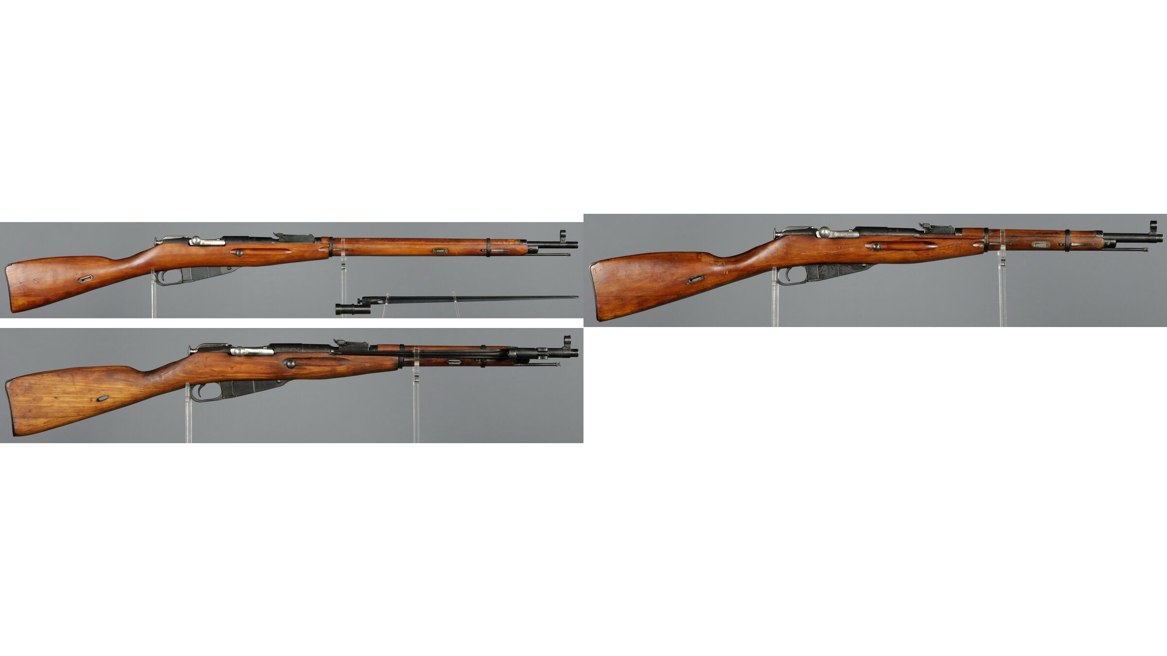 Three Soviet Izhevsk Arsenal Mosin-Nagant Pattern Long Guns | Rock ...
