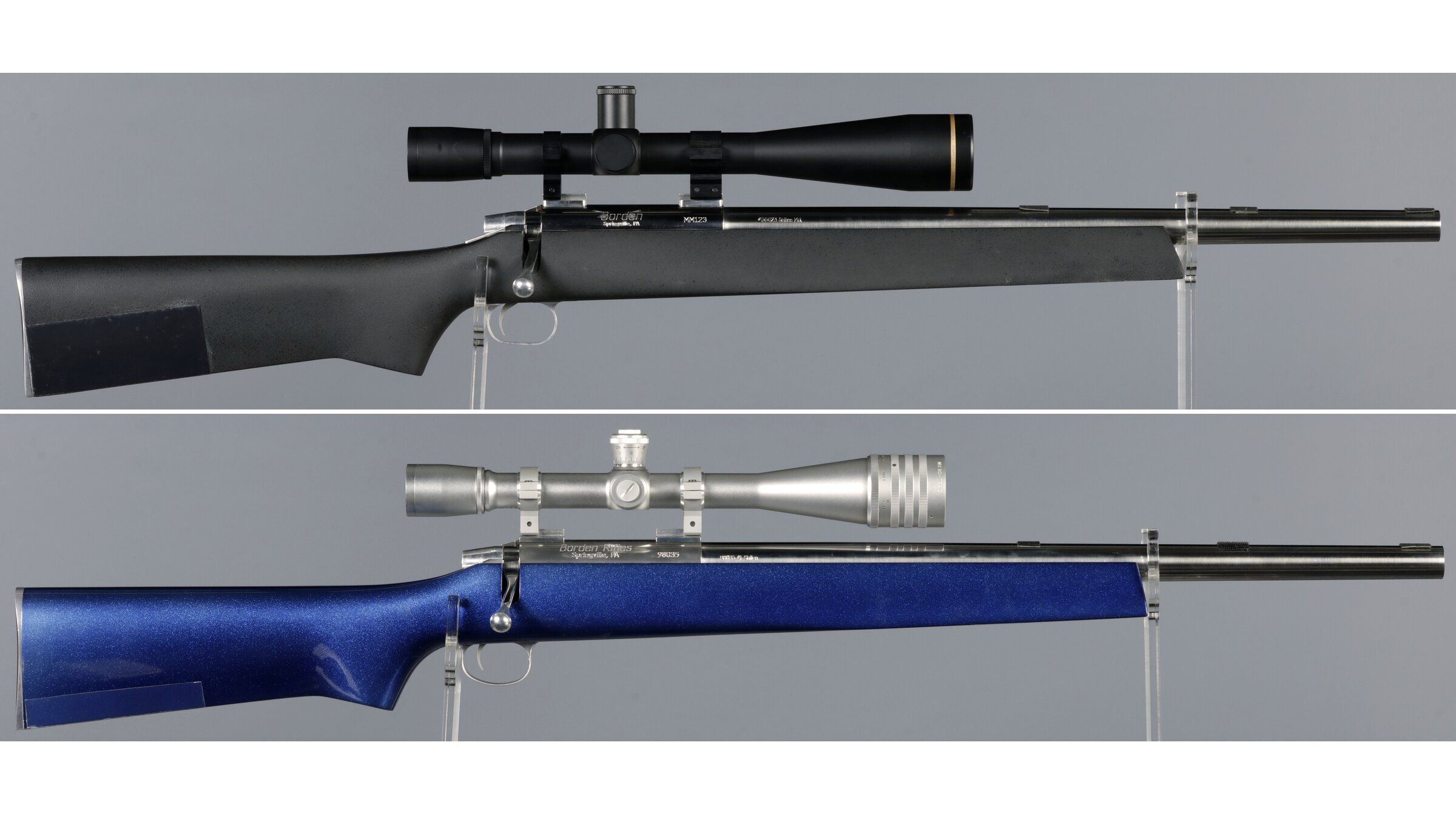Two Borden Rifles Single Shot Benchrest Rifles with Scopes | Rock ...
