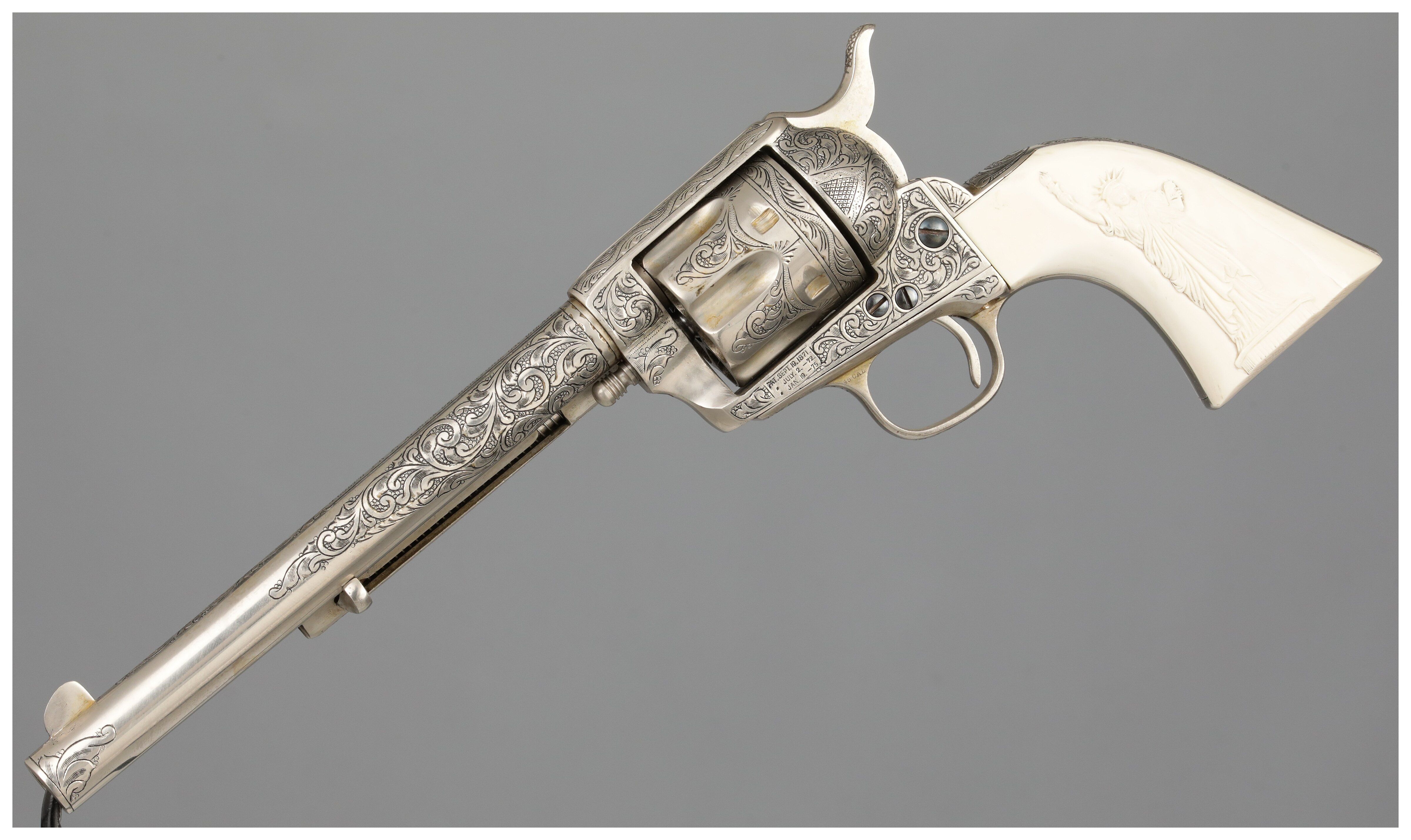 David W. Harris Signed Engraved Antique Colt Single Action Army | Rock ...