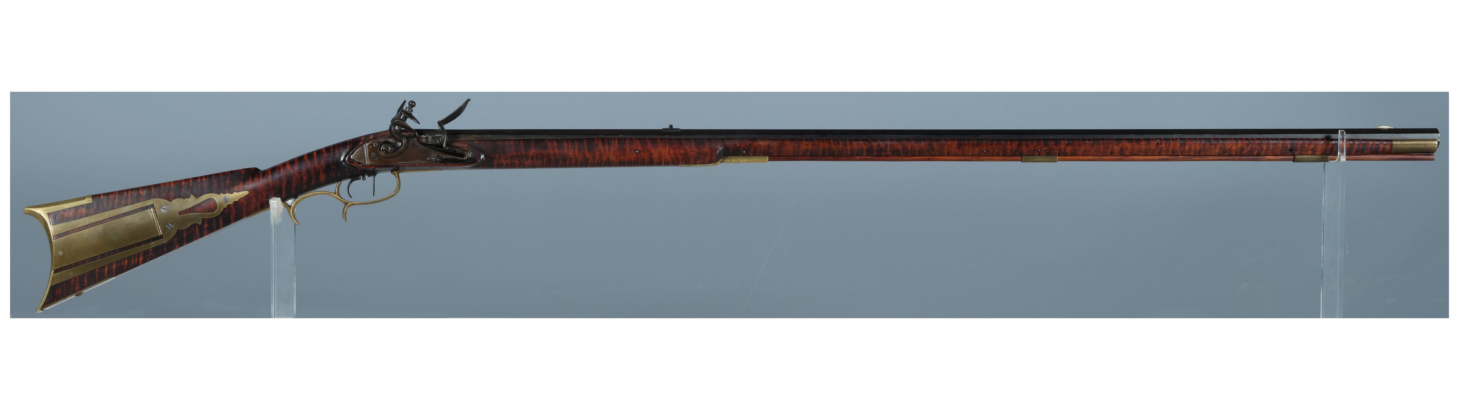 Craig Marked Flintlock American Smoothbore Long Rifle | Rock Island Auction