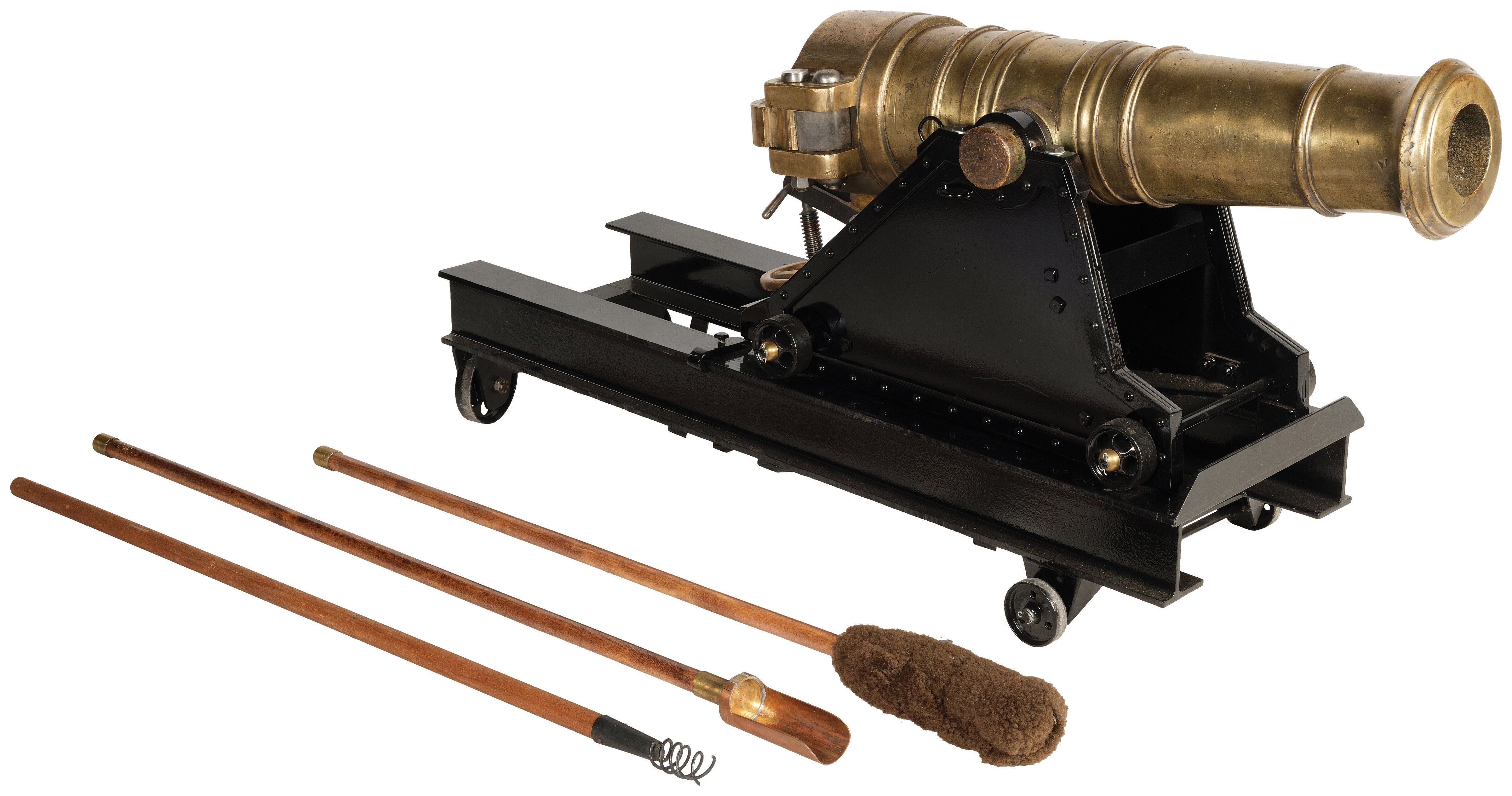 British Breech Loading "Rampart" Cannon with Iron Carriage | Rock ...