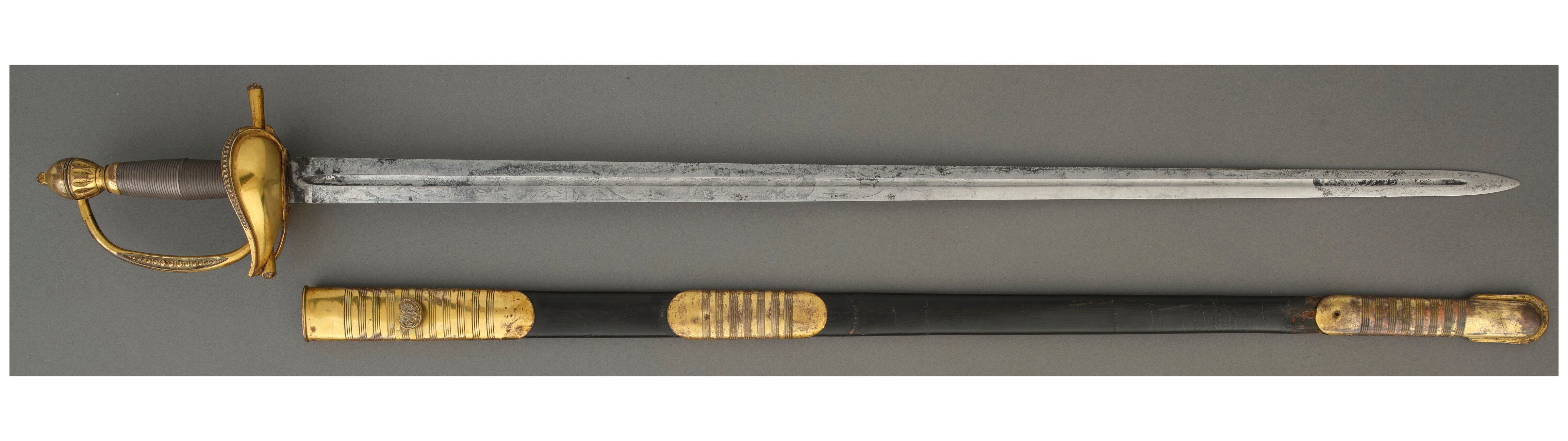 U.S. Ames Model 1832 General Officer Sword with Scabbard | Rock Island ...