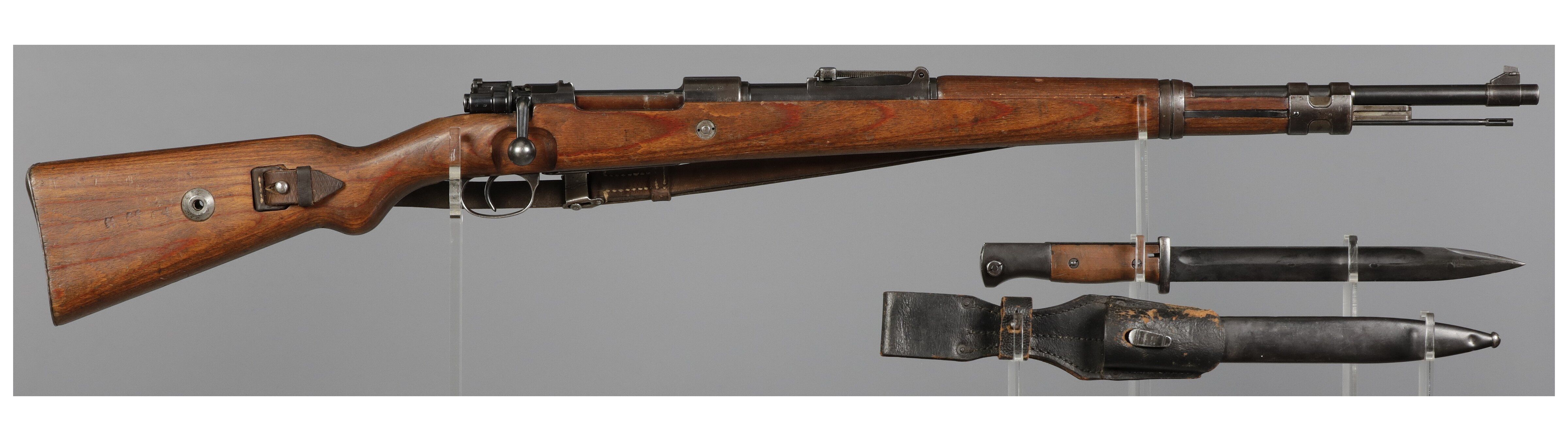 WWII German Luftwaffe J. P. Sauer "147/1940" K98 Rifle, Bayonet | Rock ...