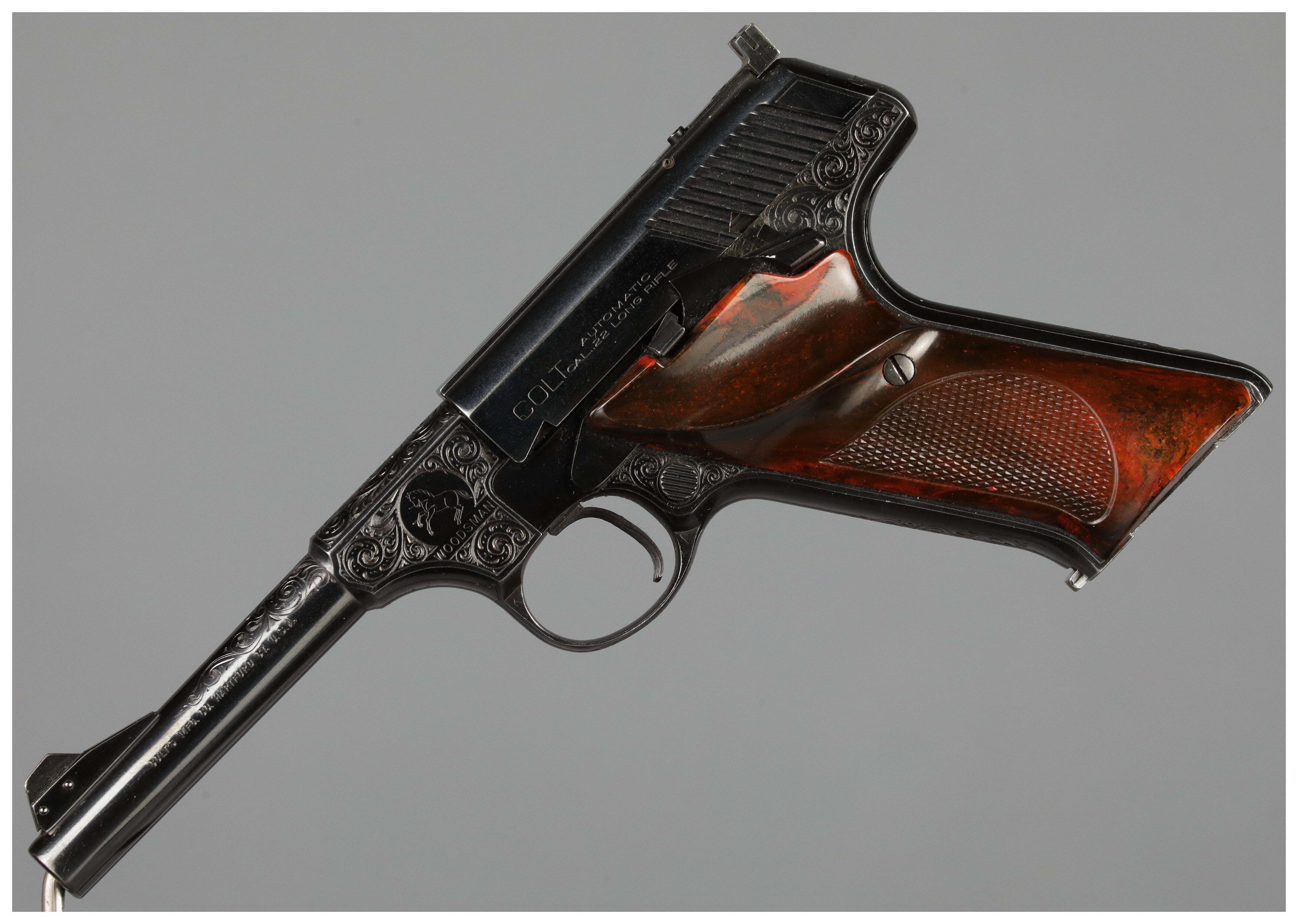 Engraved Colt Model Woodsman Sport Second Series Pistol | Rock Island ...