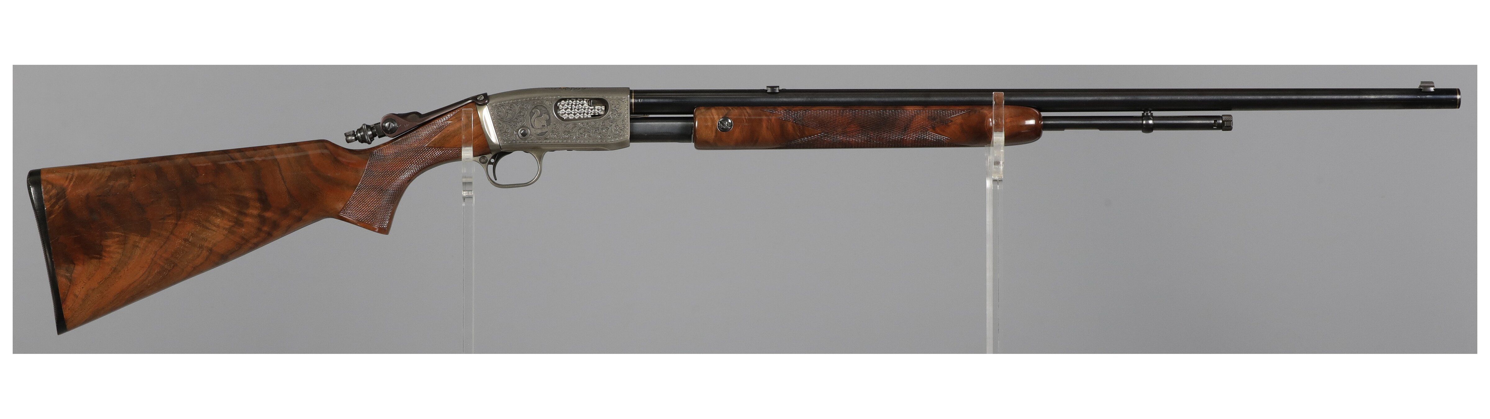 Tommy Kaye Master Engraved Remington Mod. 121 Slide Action Rifle | Rock ...