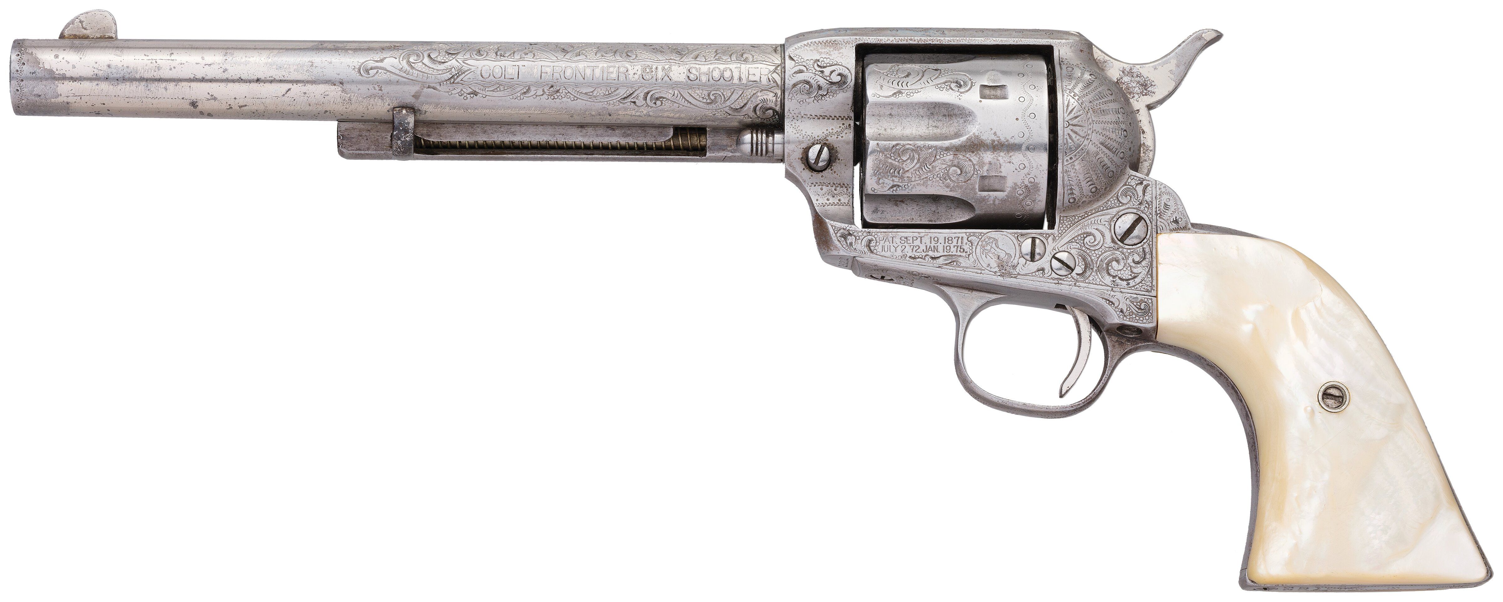 Texas Sold Engraved Colt Frontier Six Shooter Single Action Army | Rock ...