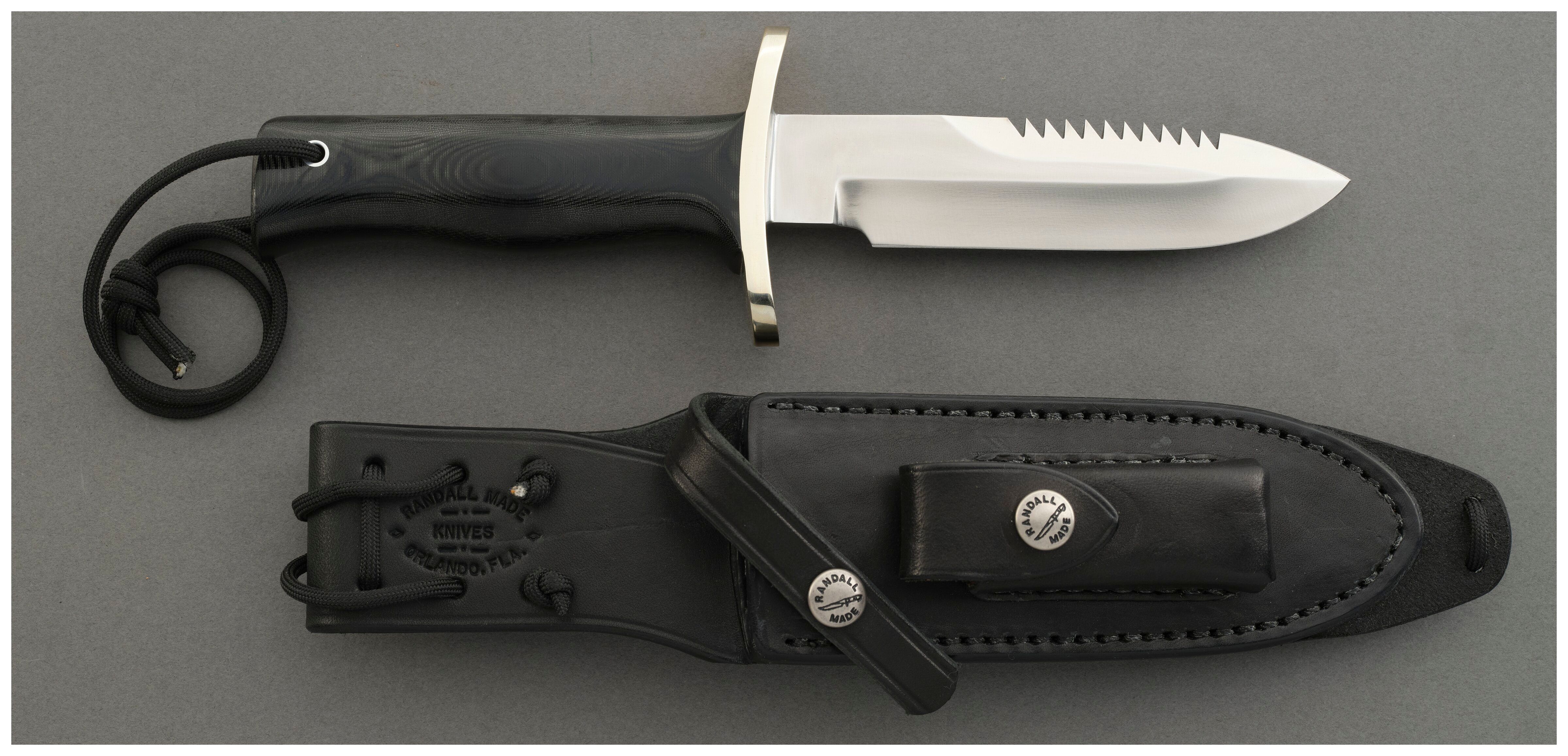 Randall Model 18 Attack-Survival Knife with Sheath | Rock Island Auction
