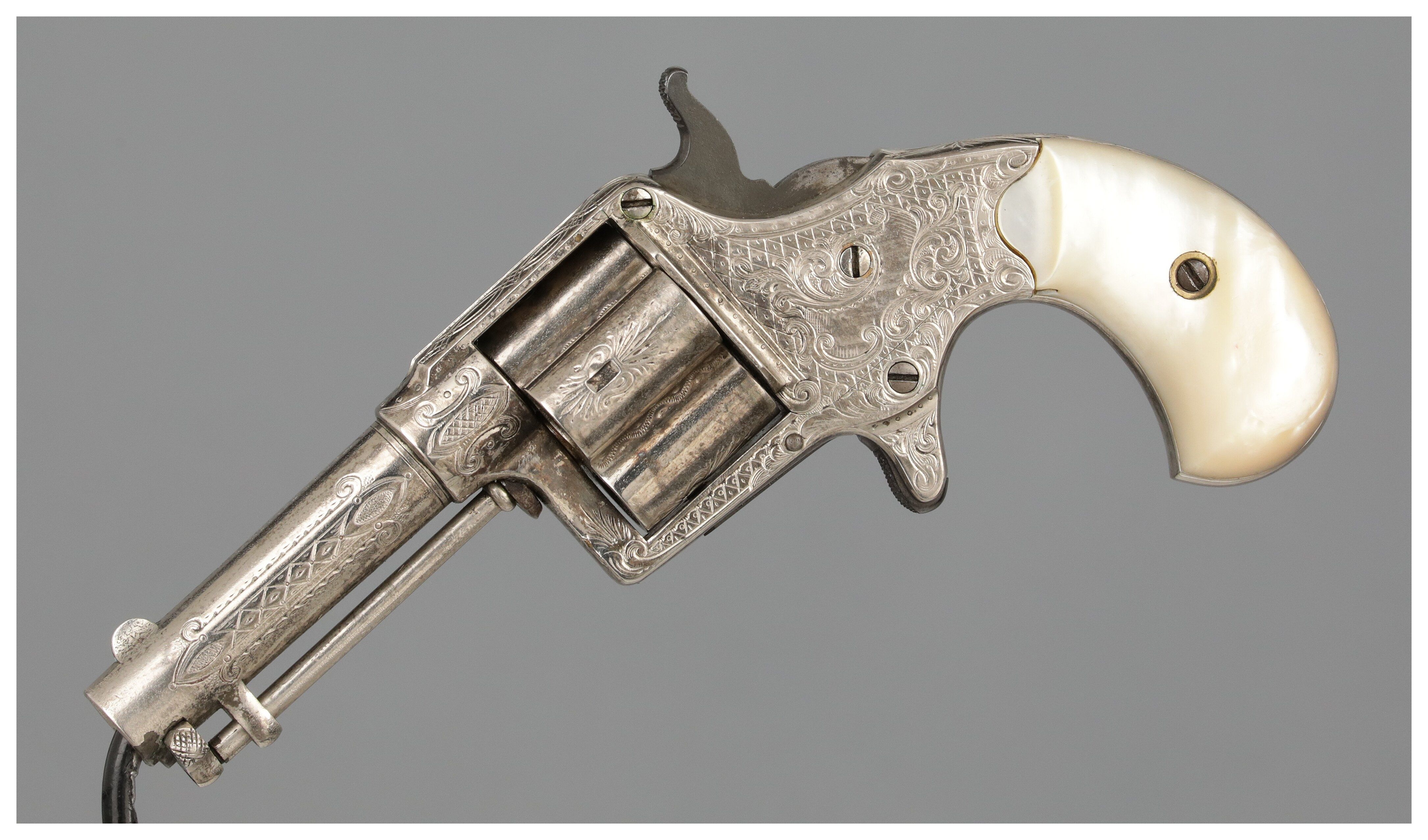 Engraved Colt House Model "Cloverleaf" Spur Trigger Revolver | Rock ...