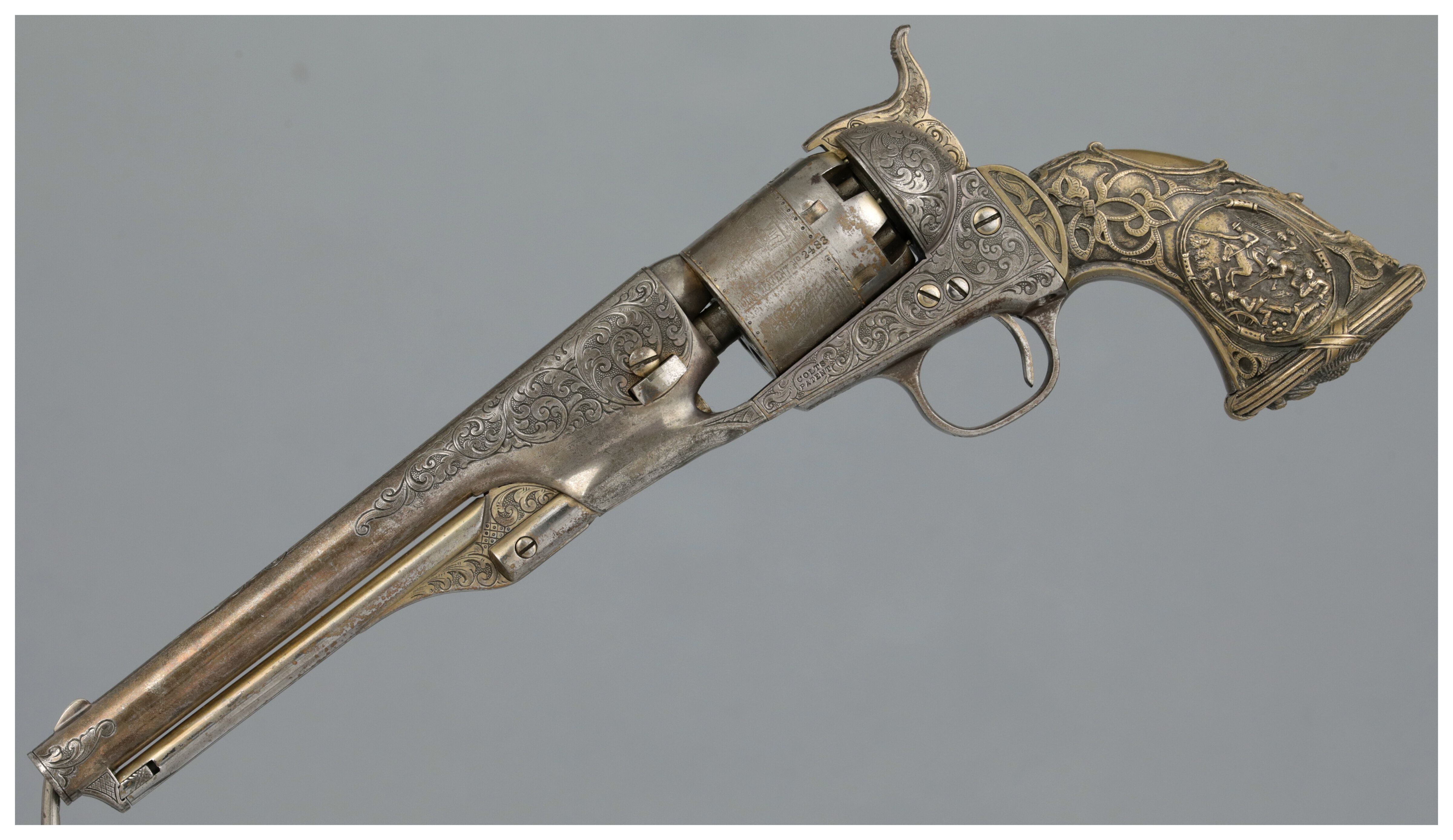 Engraved Colt Model 1861 Navy Revolver with Ornate Grip | Rock Island ...